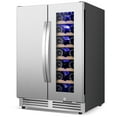 Nipus 24''Beverage Refrigerator and Wine Cooler Dual Zone,Holds 57 Cans ...