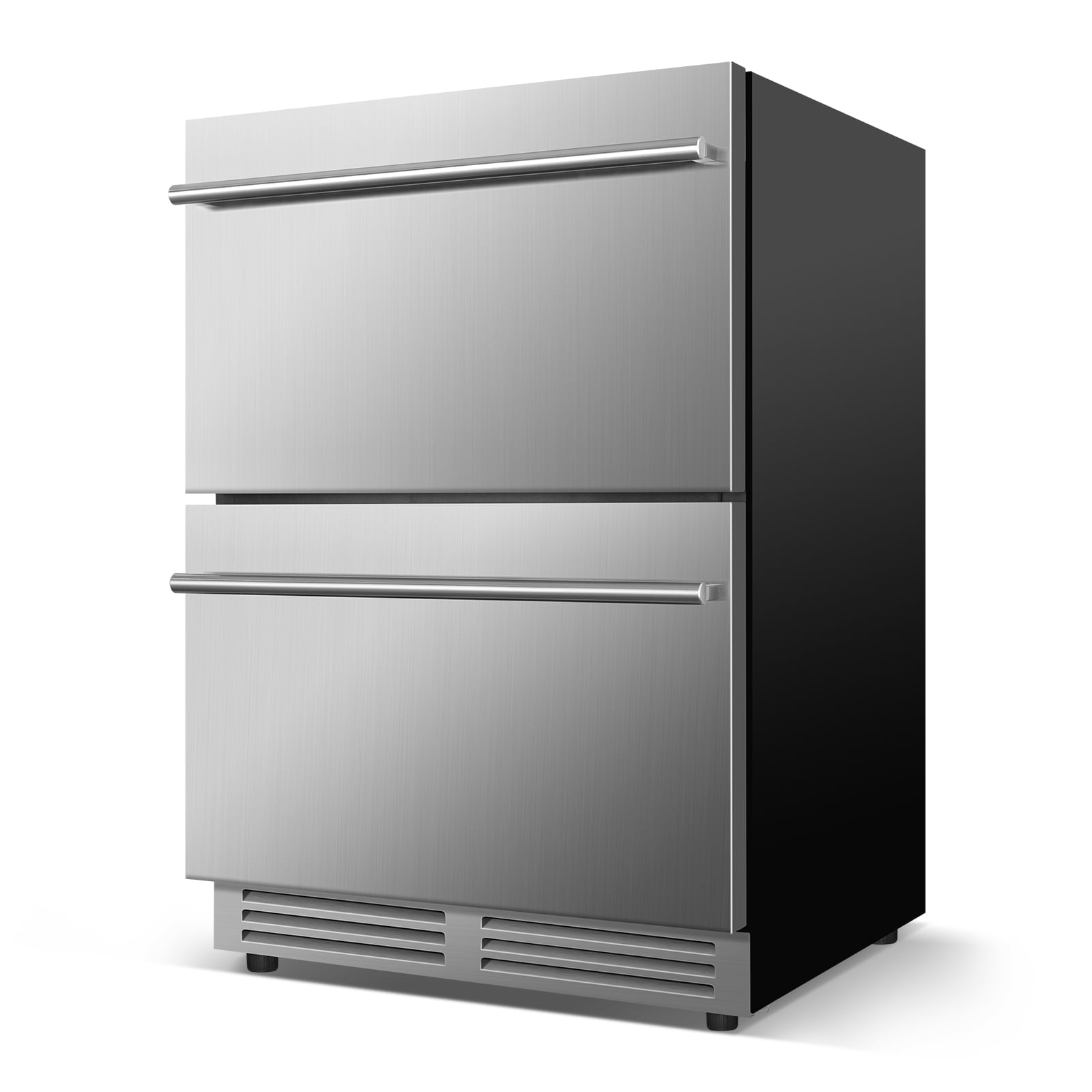 Nipus 24in Double Drawer Beverage Refrigerator 133 Cans with LED Light ...