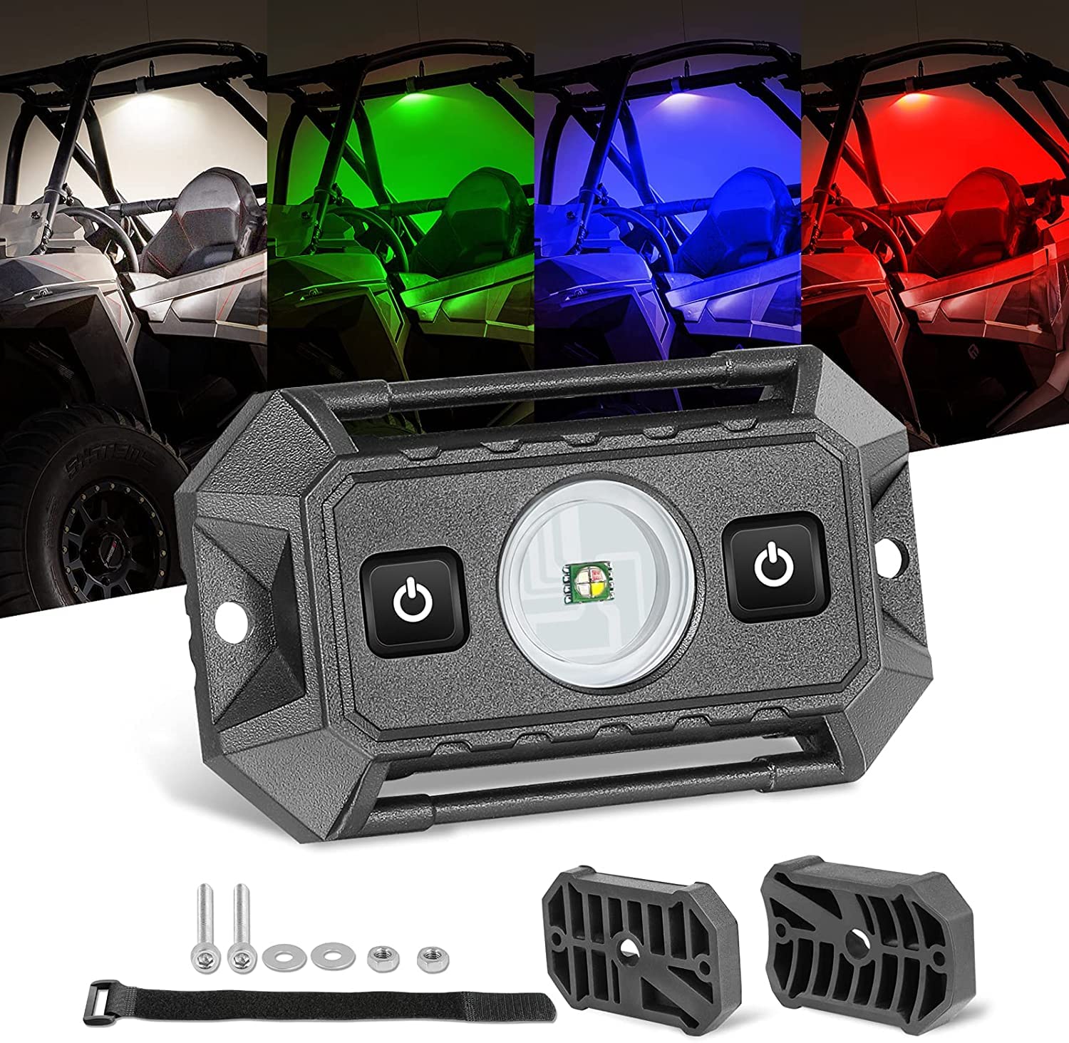 Nirider UTV Dome Light SSF20 with Switch Roll Mount LED Lights Utility ...