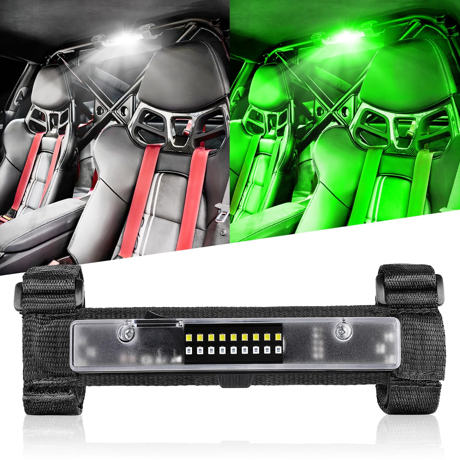 Nirider UTV Interior Light DHF10 Universal Roll Bar Mount LED Lights ...