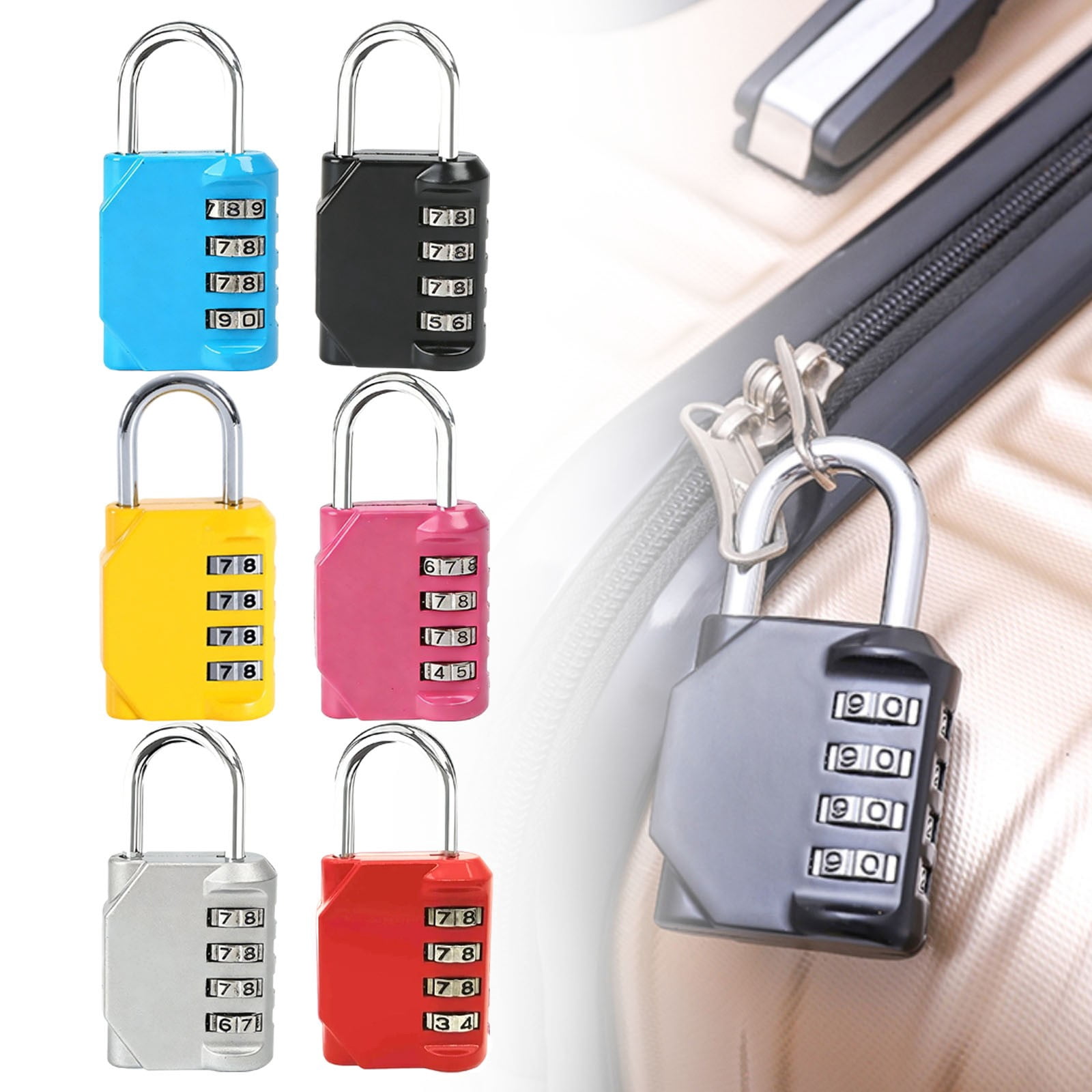 Niriyo 4 Digit Combination Padlock B – Outdoor School Gym Lock for ...