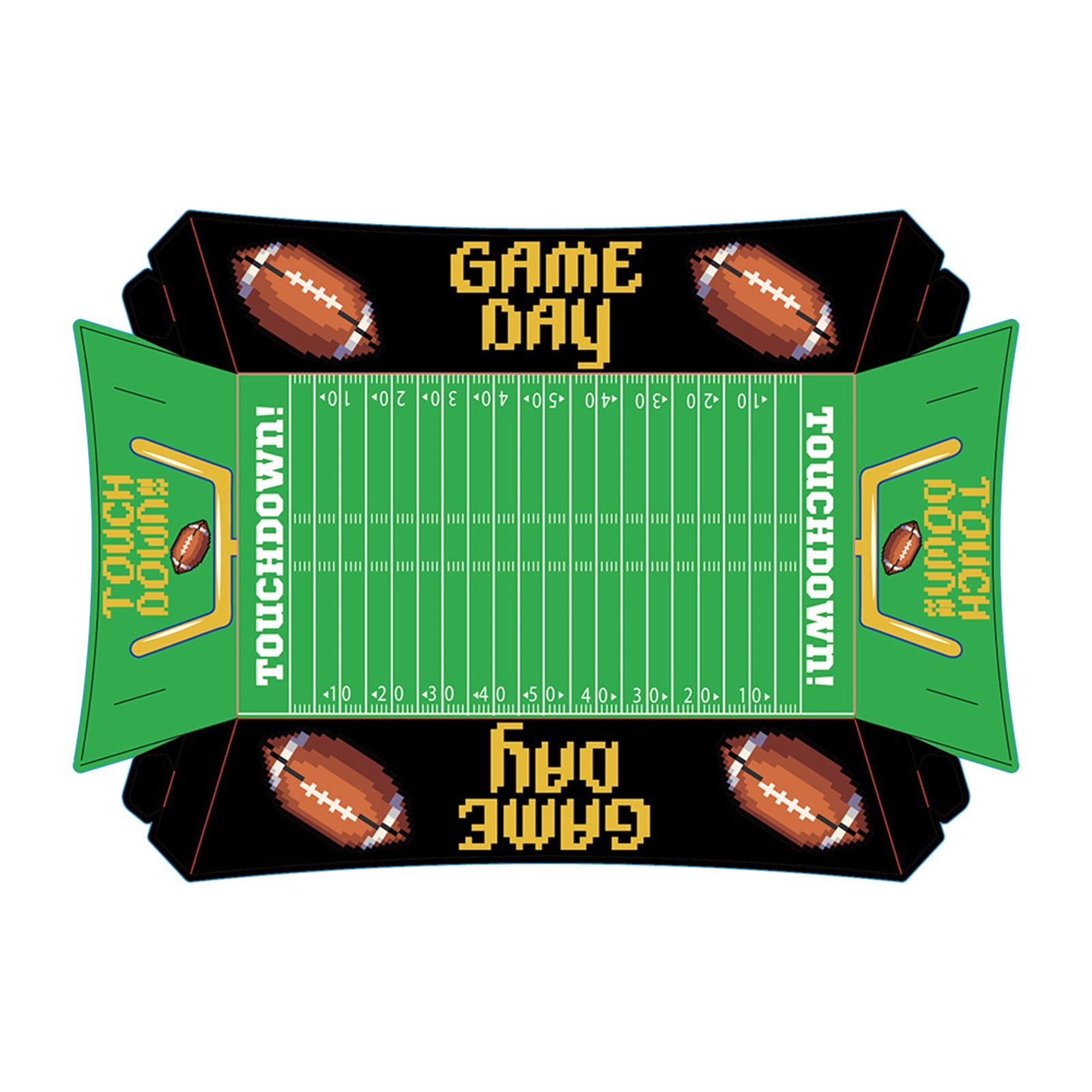 Niriyo Disposable Burger Box, 12-Pack Football Party Tray for French ...
