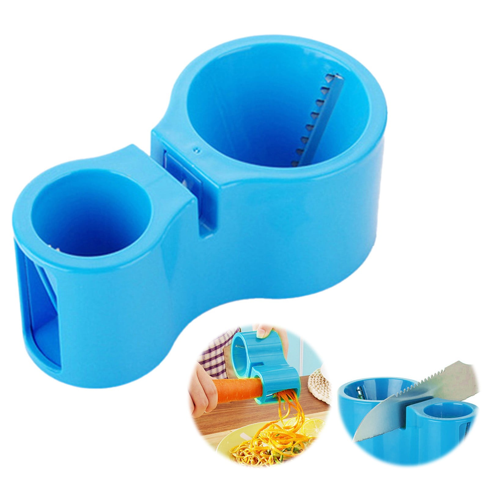 Niriyo Spiral Veggie Grater Tool—Dual-Sided Cucumber & Carrot Ribbon ...