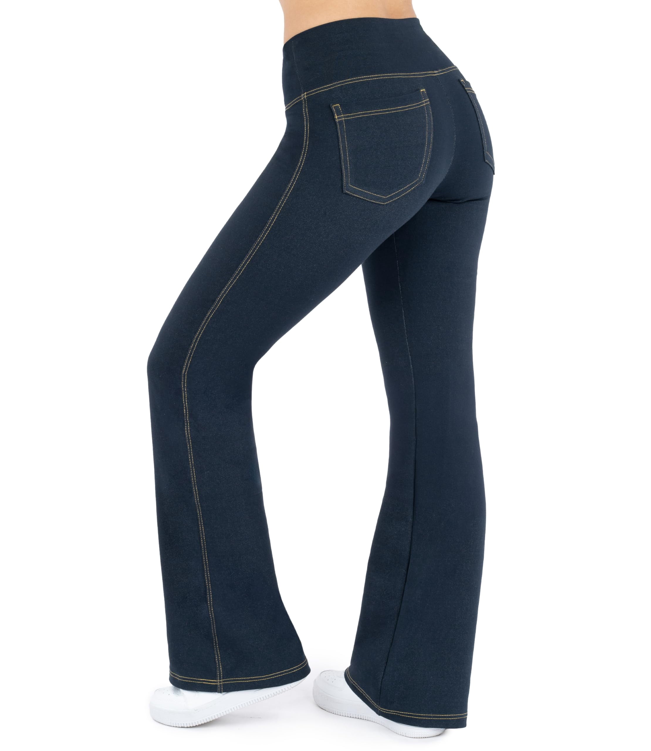 Nirlon Crossover Bootcut Jeggings For Women - Flare Leggings For Women ...