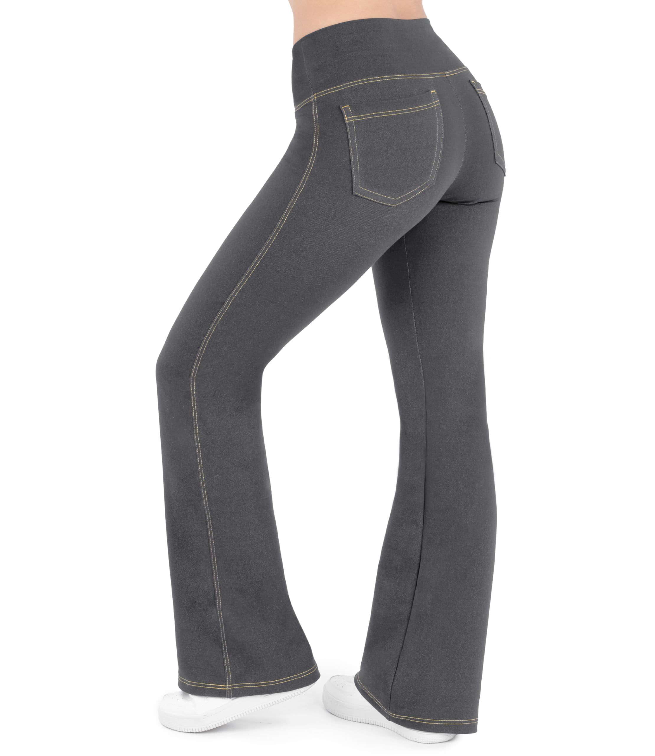 Nirlon Crossover Bootcut Jeggings For Women - Flare Leggings For Women ...