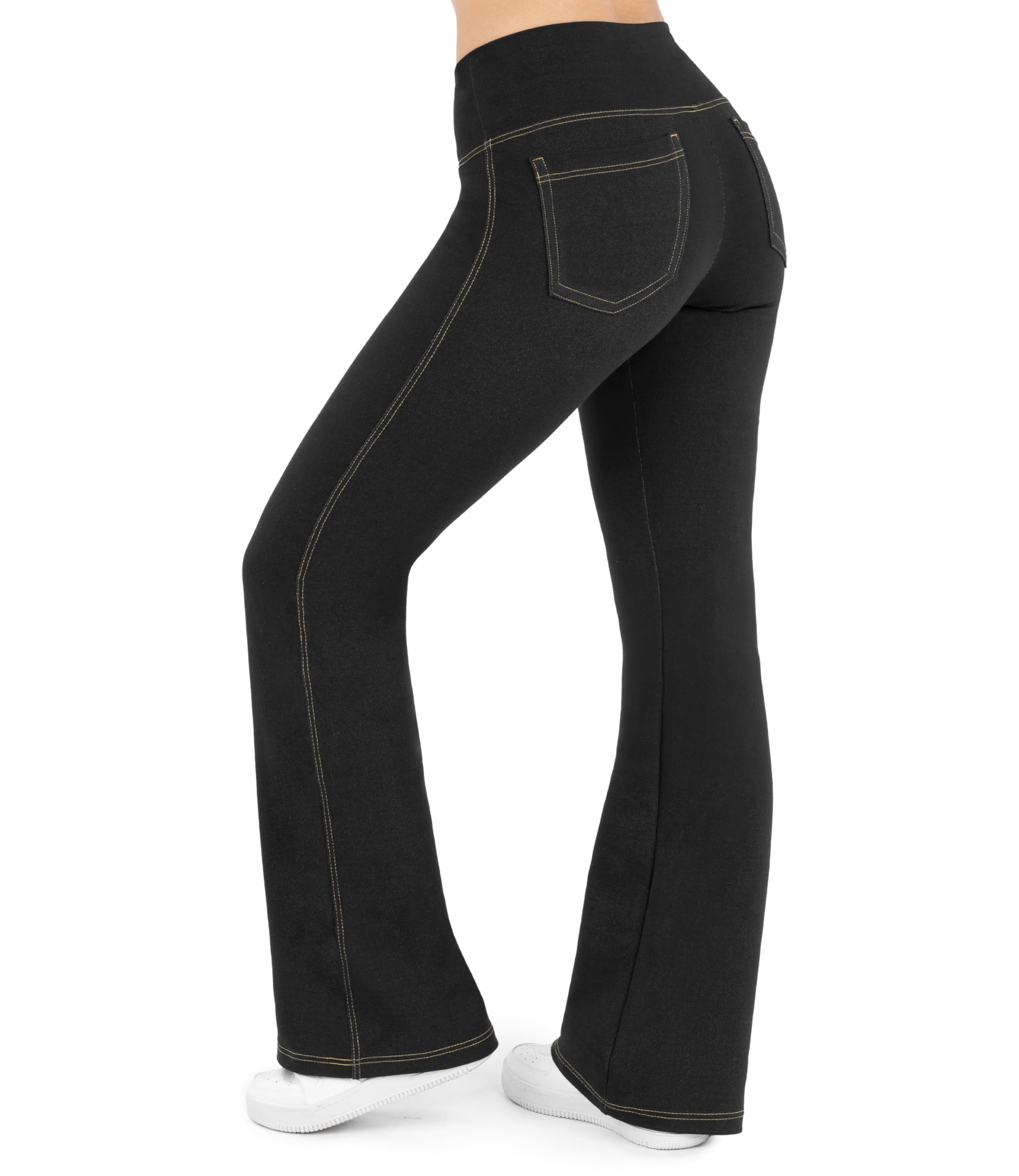 Nirlon Crossover Bootcut Jeggings For Women - Flare Leggings For Women ...