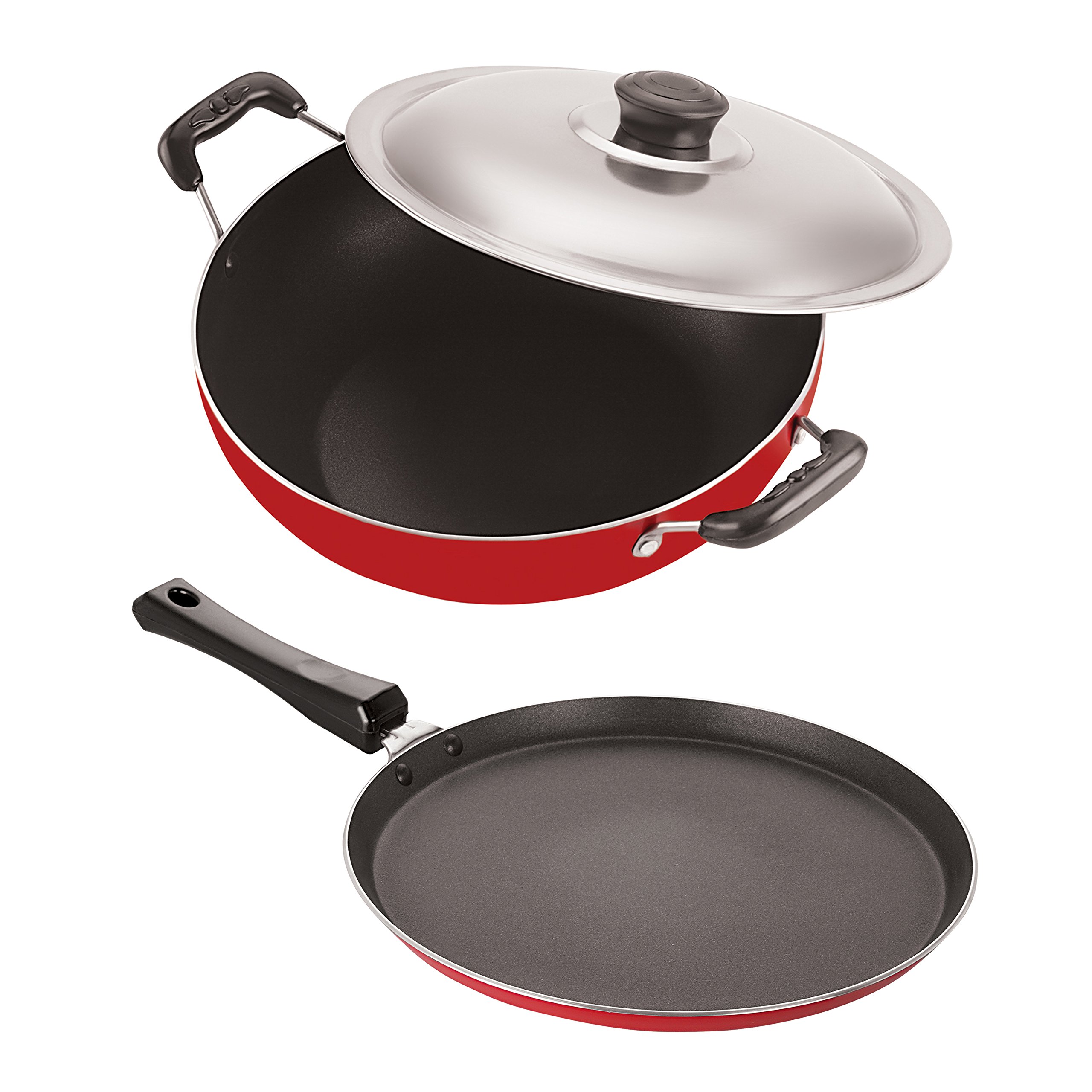 Nirlon Non-Stick Aluminium Deep Kadhai And Tawa Combo Gift Set Offer ...