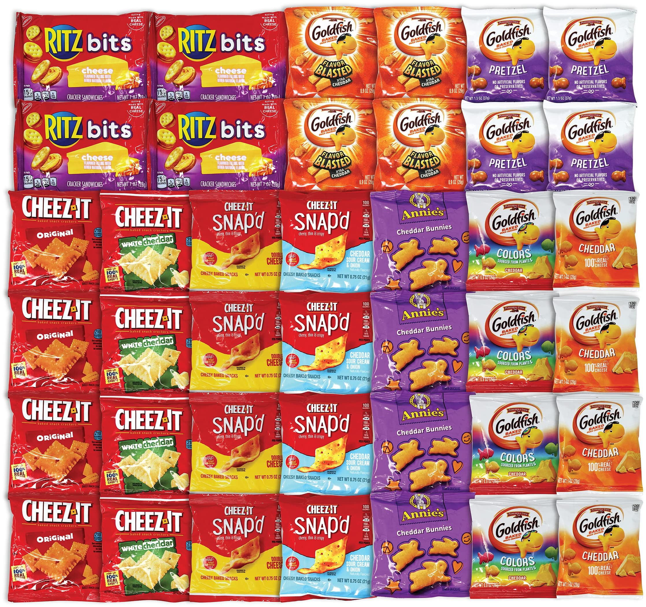 Niro Assortment | 40 Packs Individual Bags MDH1Cheese Crackers Variety ...