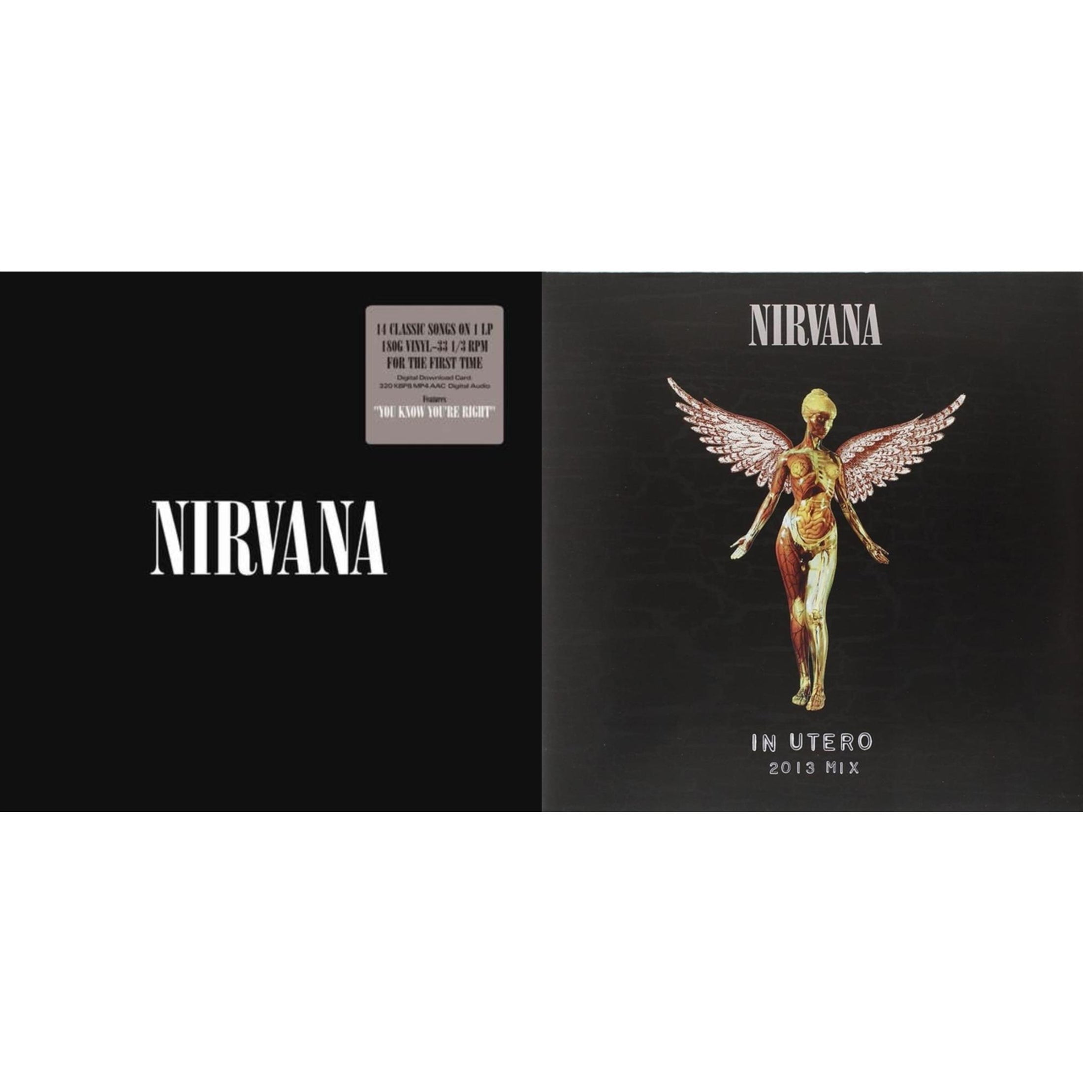 Nirvana (150G/Dl Code) & In Utero: 2013 Mix (2LP) - Walmart.com