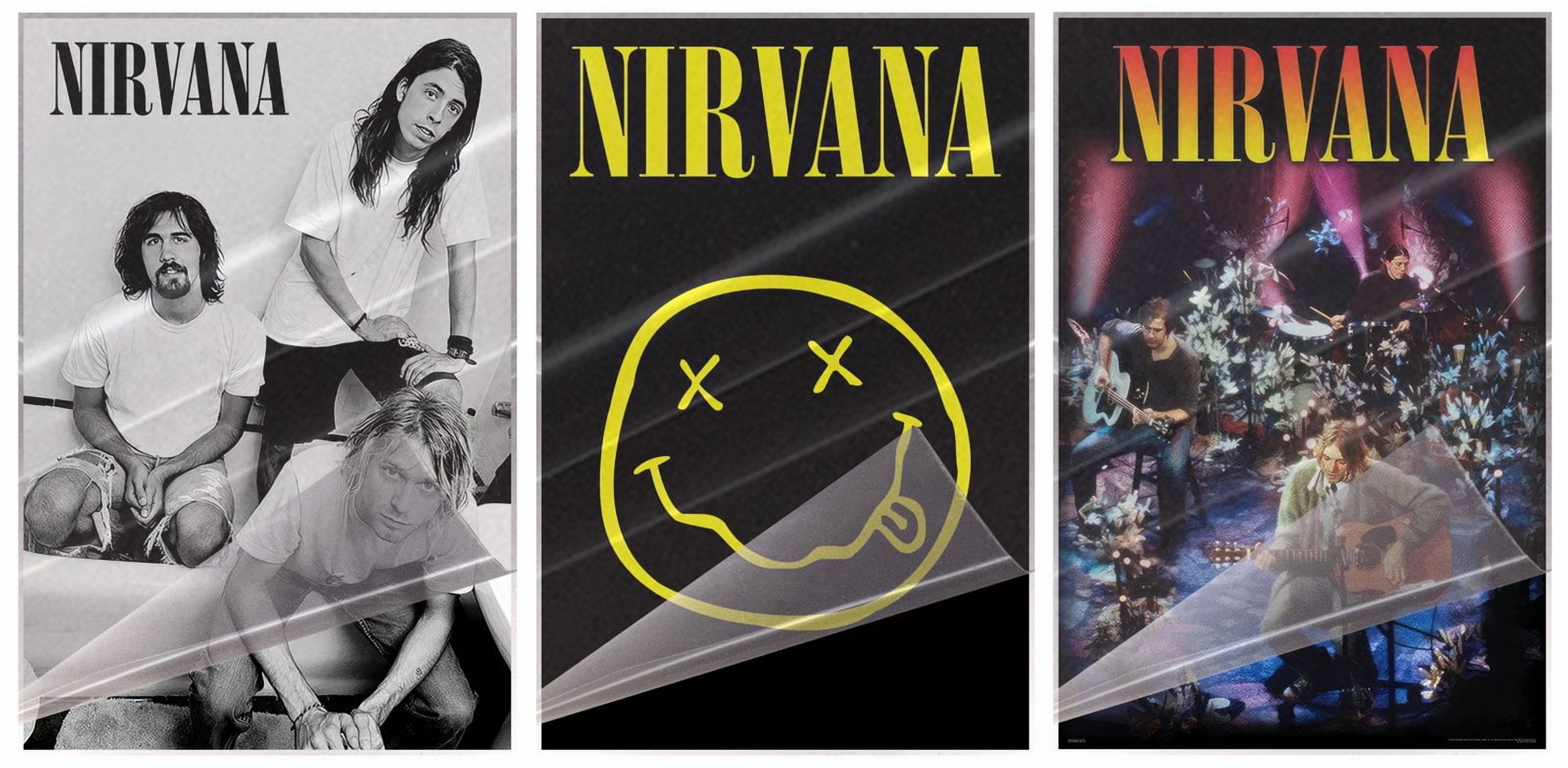 Nirvana - 3 Piece Music Poster Set (Kurt, Dave & Krist in Bathroom ...
