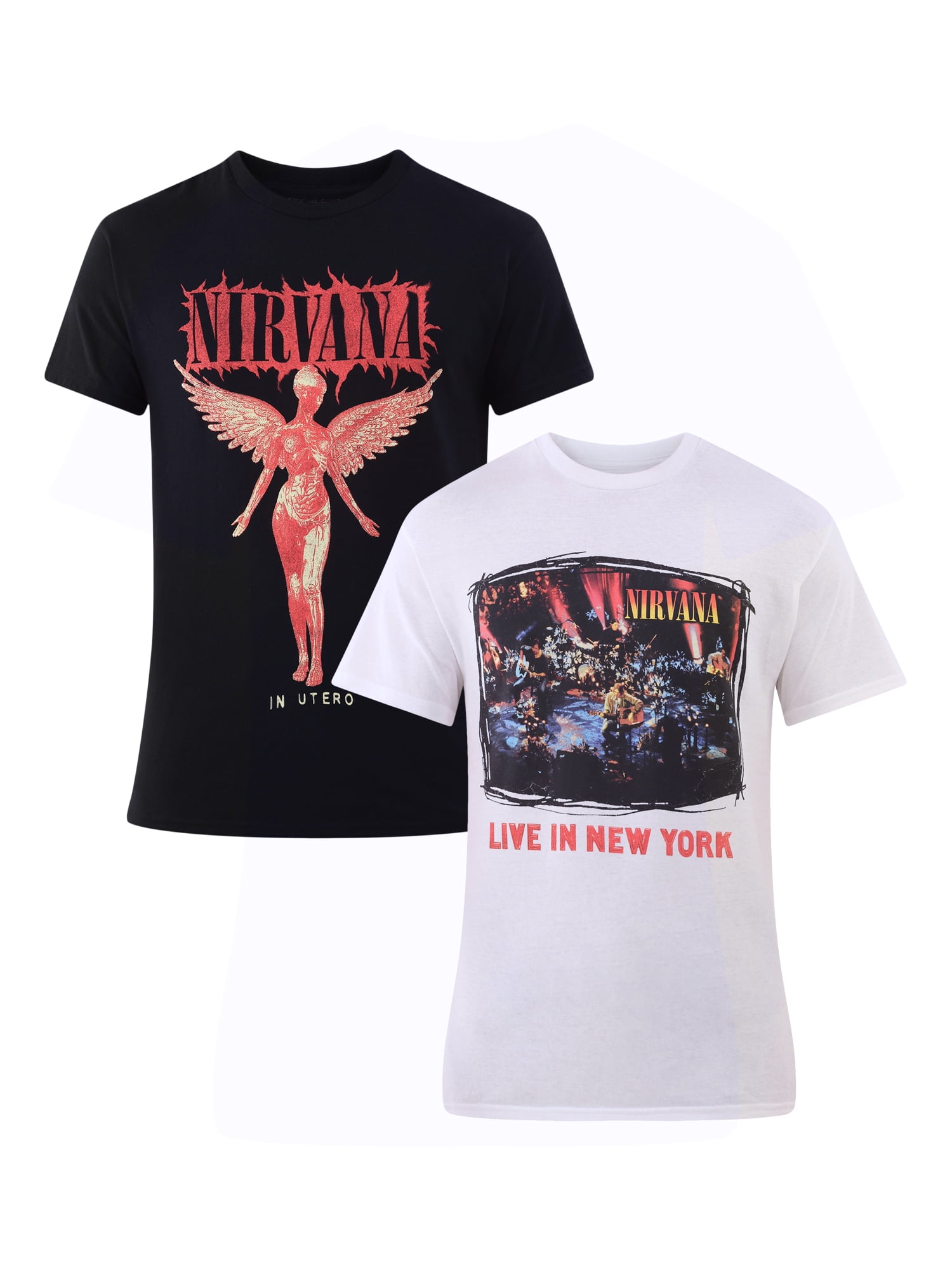 Nirvana Men's & Big Men's In Utero Graphic Tees with Short Sleeves, 2 ...