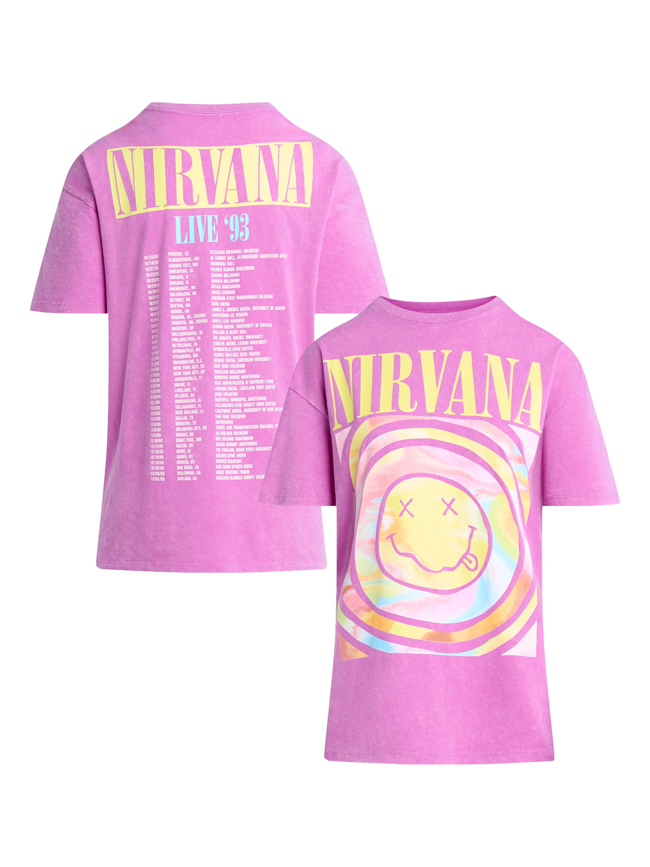 Nirvana Graphic Tee Shirt, Women's - Walmart.com