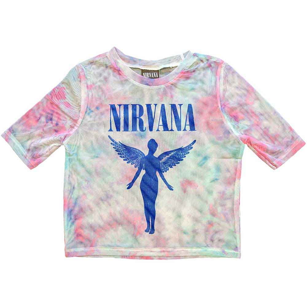 Nirvana Ladies Crop Top: Angelic Blue Mono (Mesh) - Walmart.com