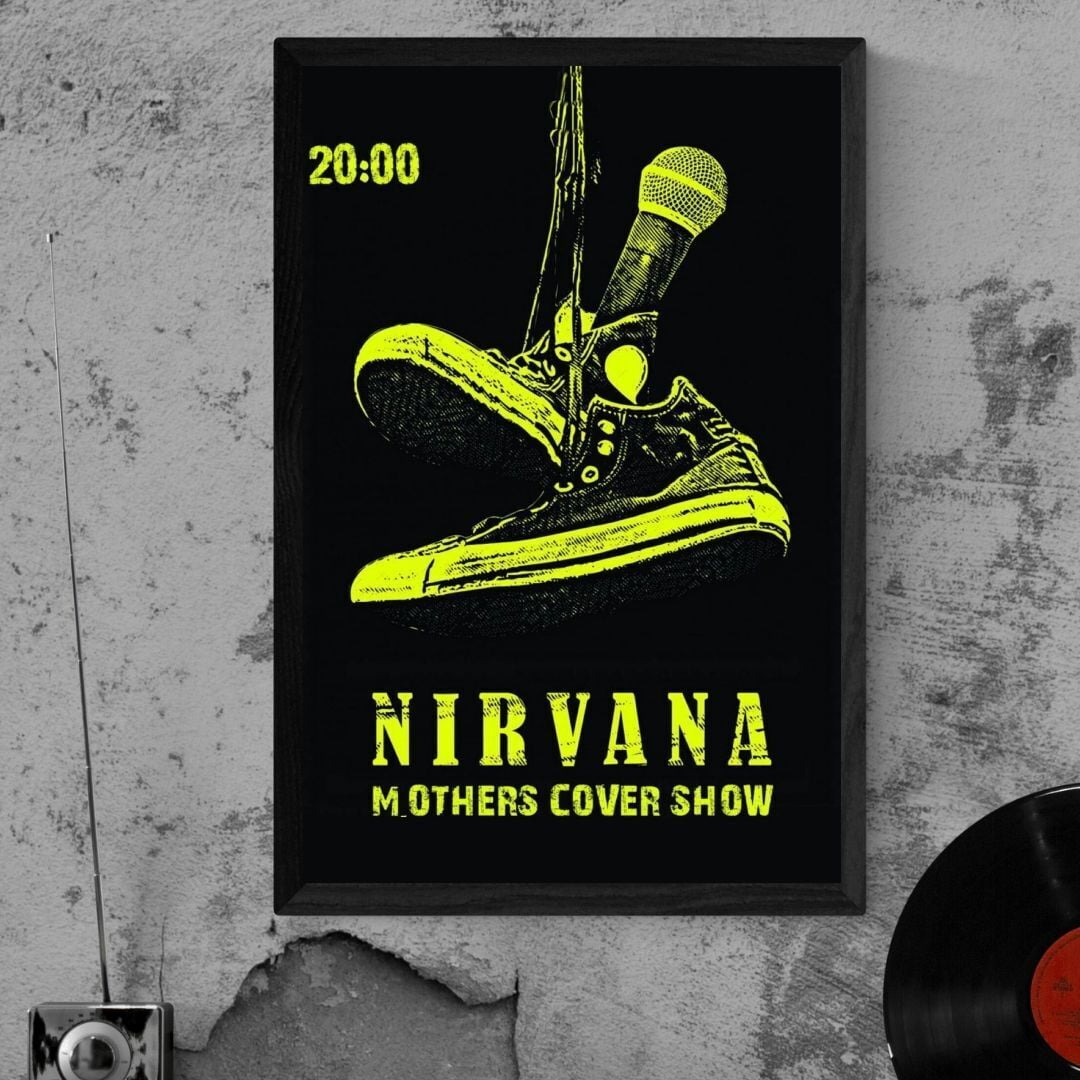 Nirvana Mothers Cover Show 24x36 Kurt Cobain Foo Fighters Grunge Punk ...
