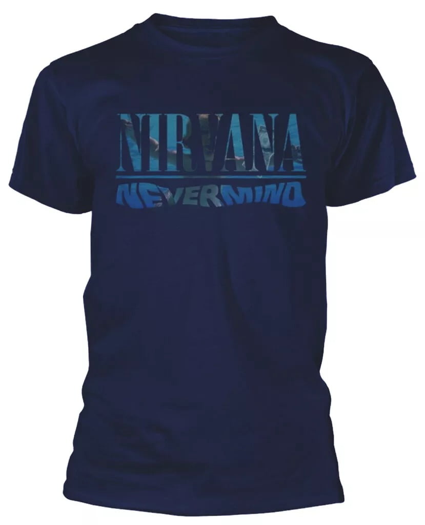 Nirvana Nevermind Navy T-Shirt OFFICIAL - Walmart.com
