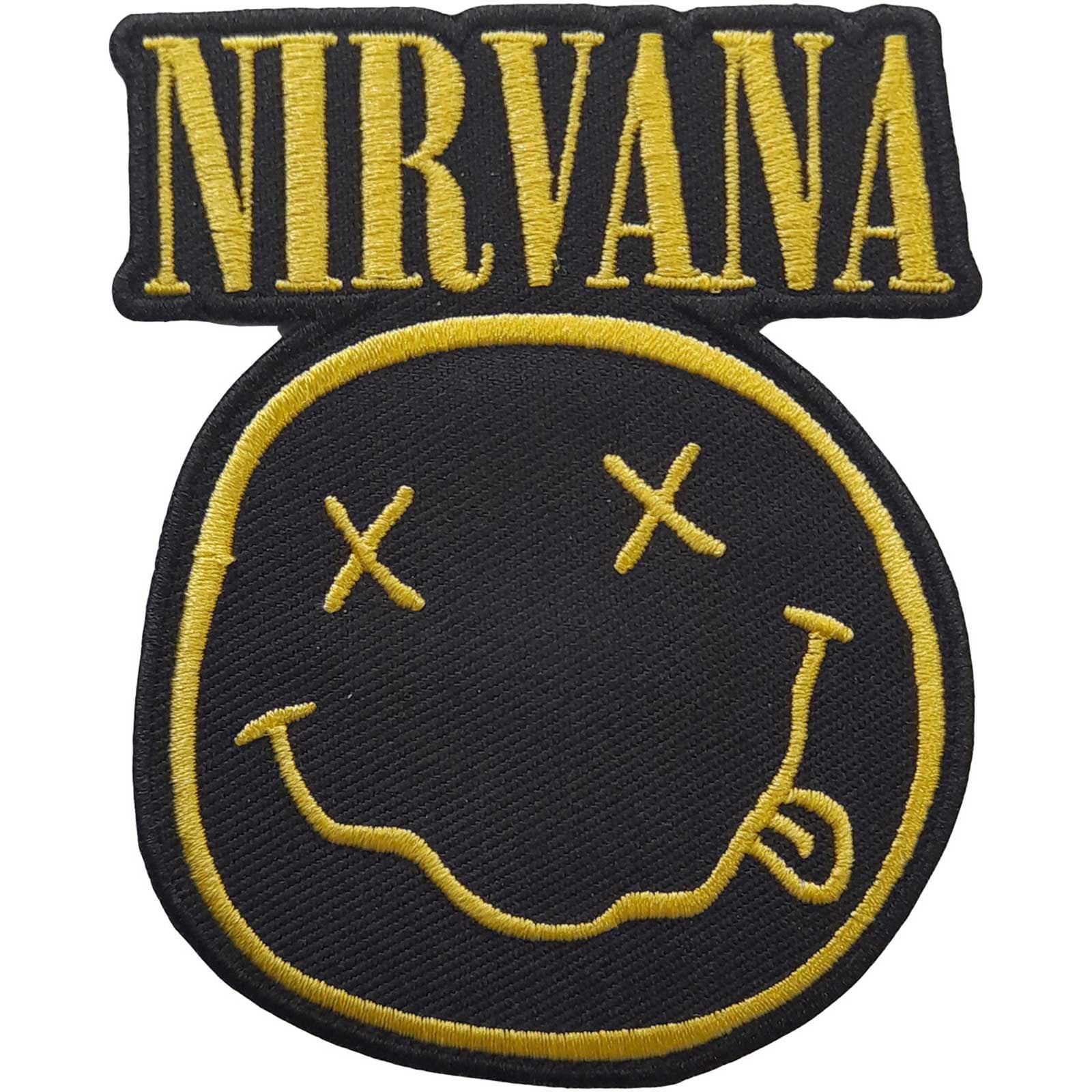 Men's Nirvana Logo & Smiley Woven Patch - Walmart.com