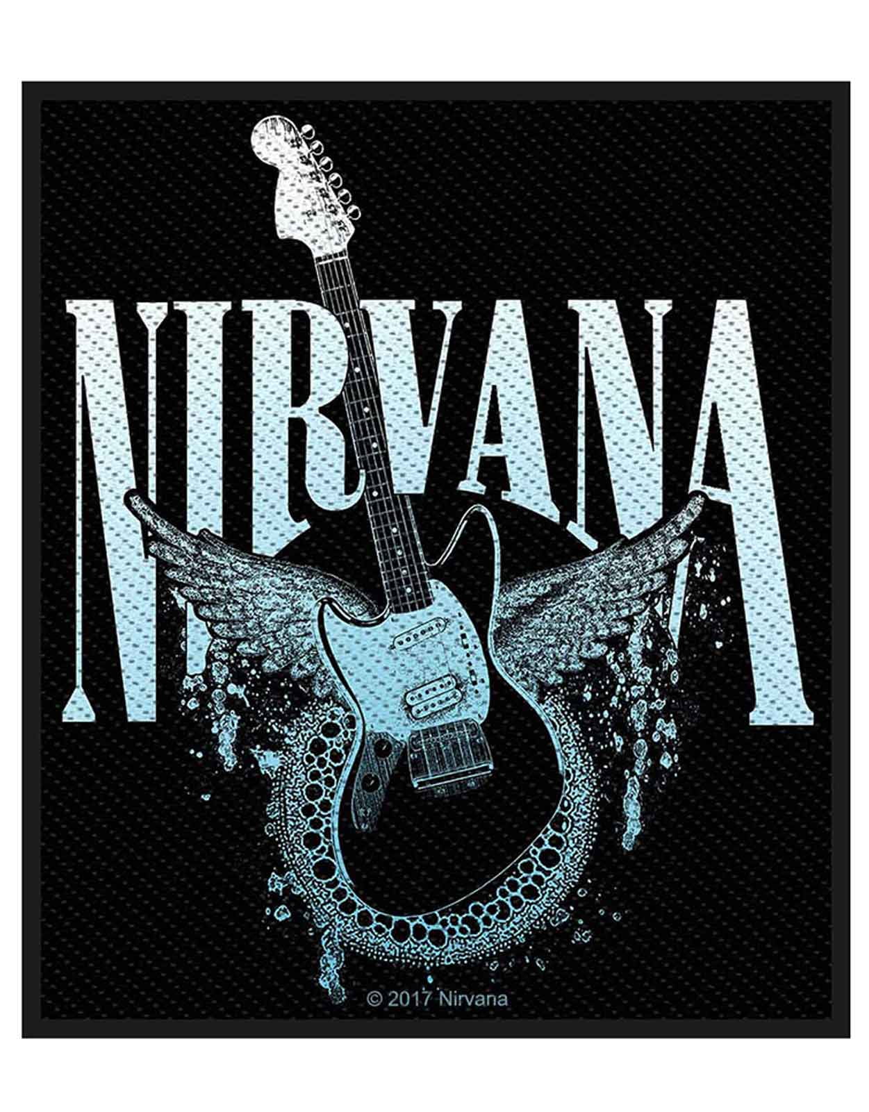 Nirvana Patch Guitar Band Logo new Official Woven (10cm x 10cm) - Walmart.com