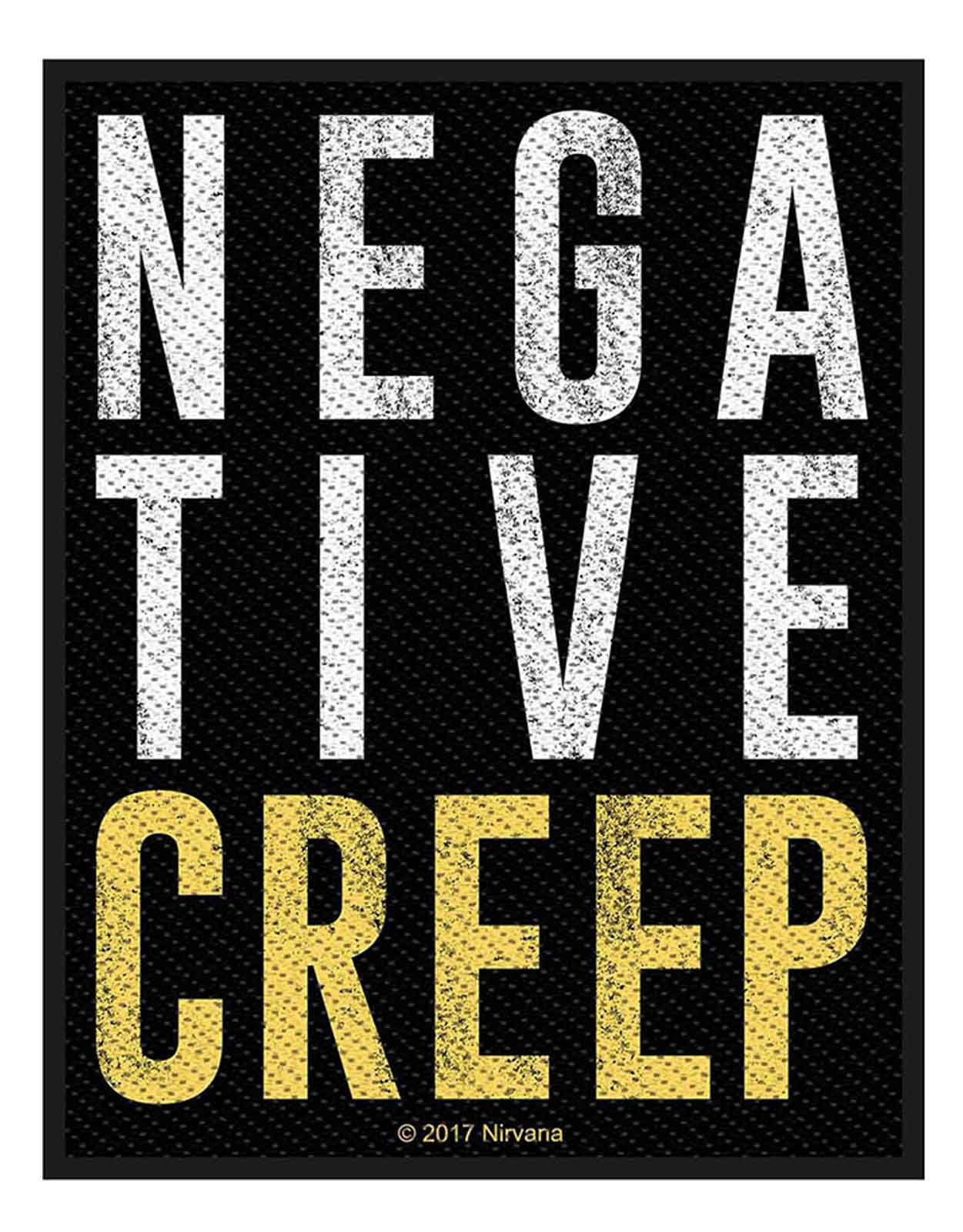 Nirvana Patch Negative Creep Band Logo new Official Woven (10cm x 10cm ...