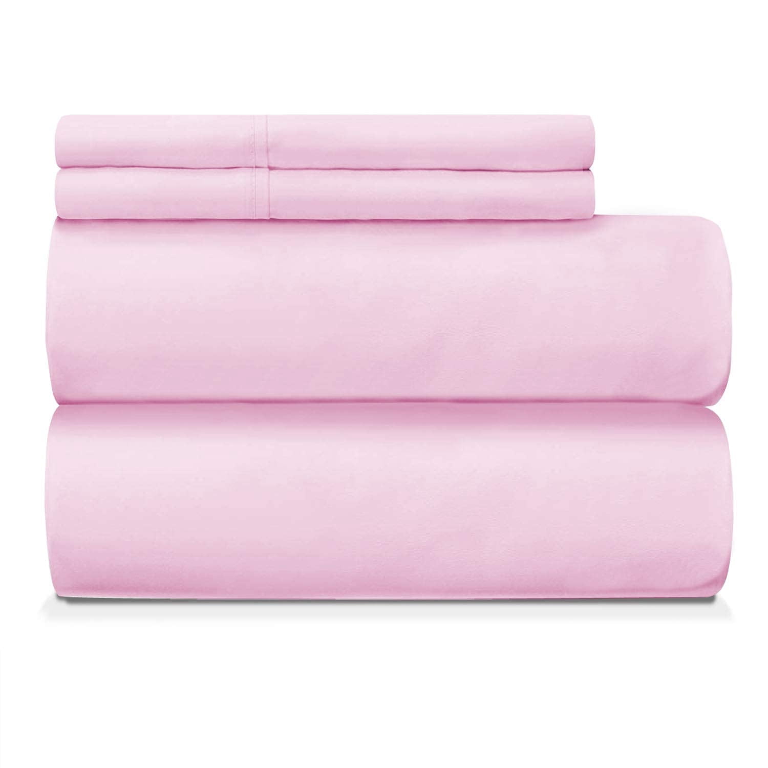 Nisaki Cotton Queen Size Bed Sheets Set Lilac Pink, 100% Long Staple ...