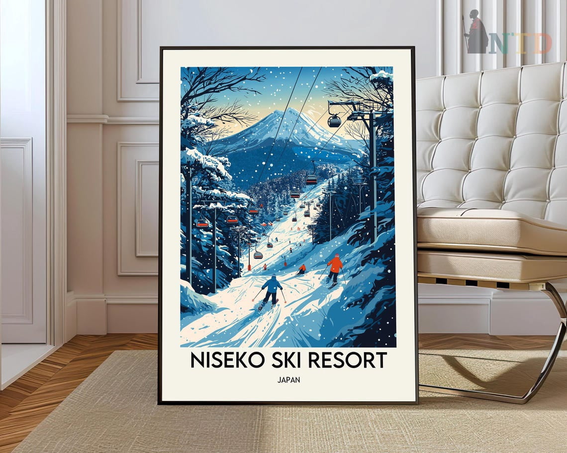 Niseko Ski Resort Poster, Nisekoniseko Print, Niseko Photo, Niseko ...