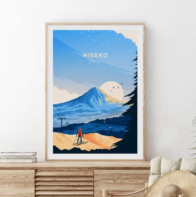 Niseko Traditional Ski Print - Hokkaido, Niseko Poster, Wedding Gift NO ...