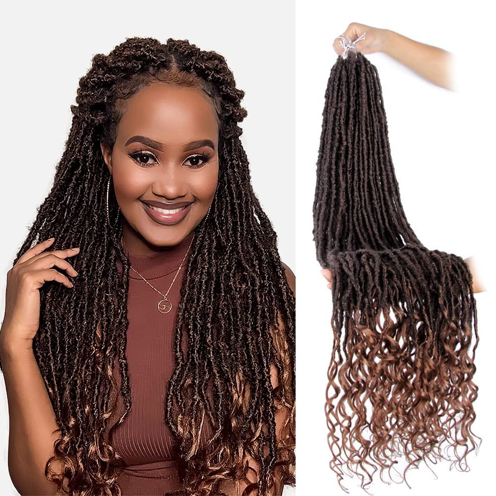 Niseyo Wild Locs 30 Inch Distressed New Faux Locs with Curly Ends 8 ...