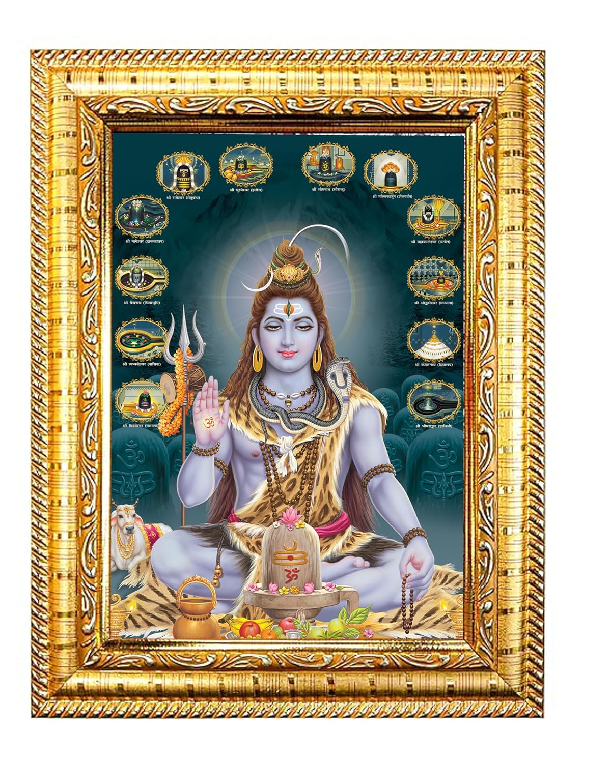 Nish Art Frame Lord Shiv Photo Frame 7x9 Inches Hindu Religious Wall ...
