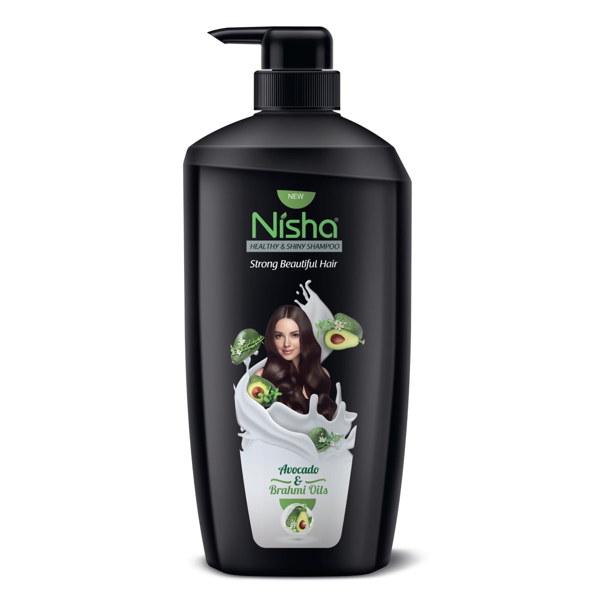 Nisha 21.98 fl oz- Nisha Avocado & Brahmi Daily Shampoo For Strong and Shiny Hair, Man and Women ...