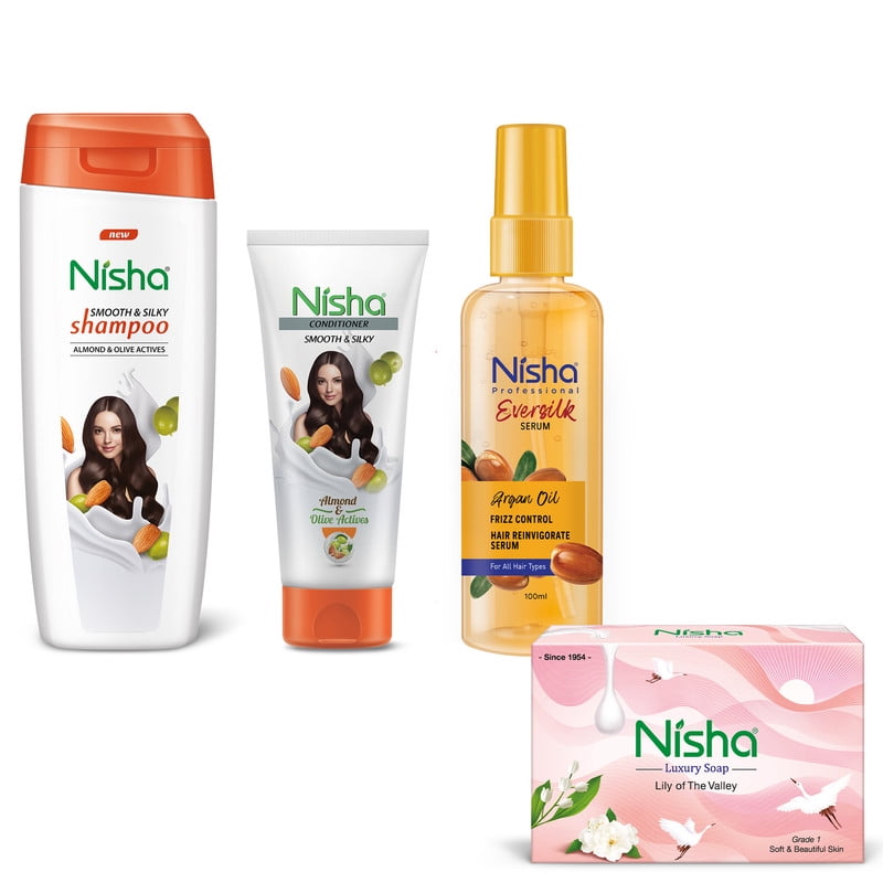 Nisha Bath Care Combo - Almond & Olive Actives Shampoo & Conditioner ...
