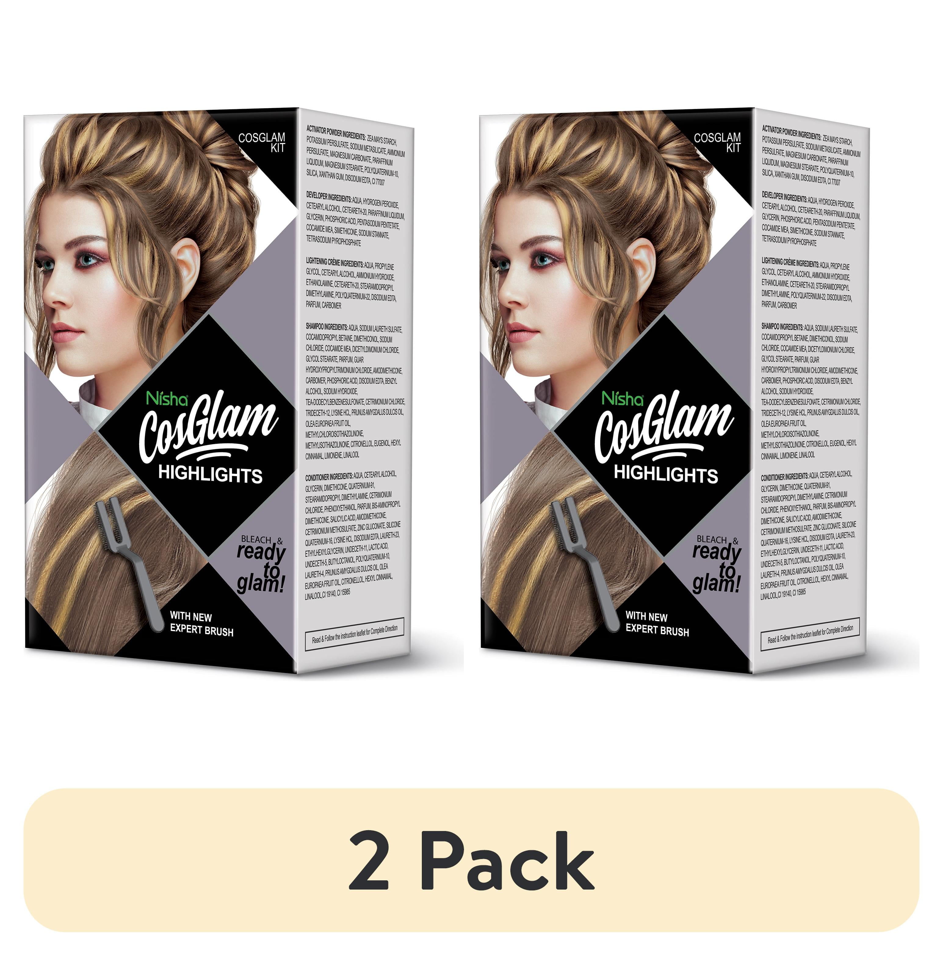 (2 pack) Nisha Cosglam Permanent Blonde Highlights Kit, Balayage ...