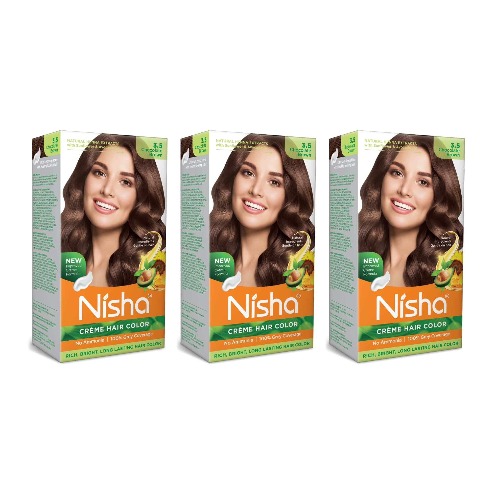 Nisha Creme Hair Color | Permanent Long Lasting Brown Hair Dye Color ...
