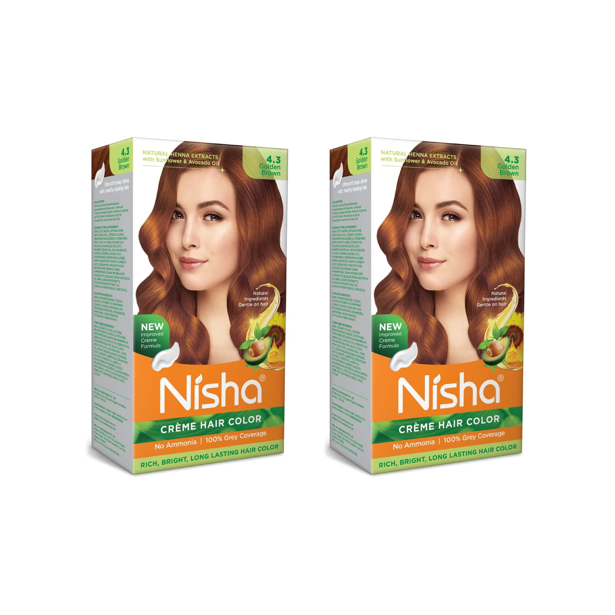 Nisha Creme Hair Color | Permanent Long Lasting Brown Hair Dye Color ...