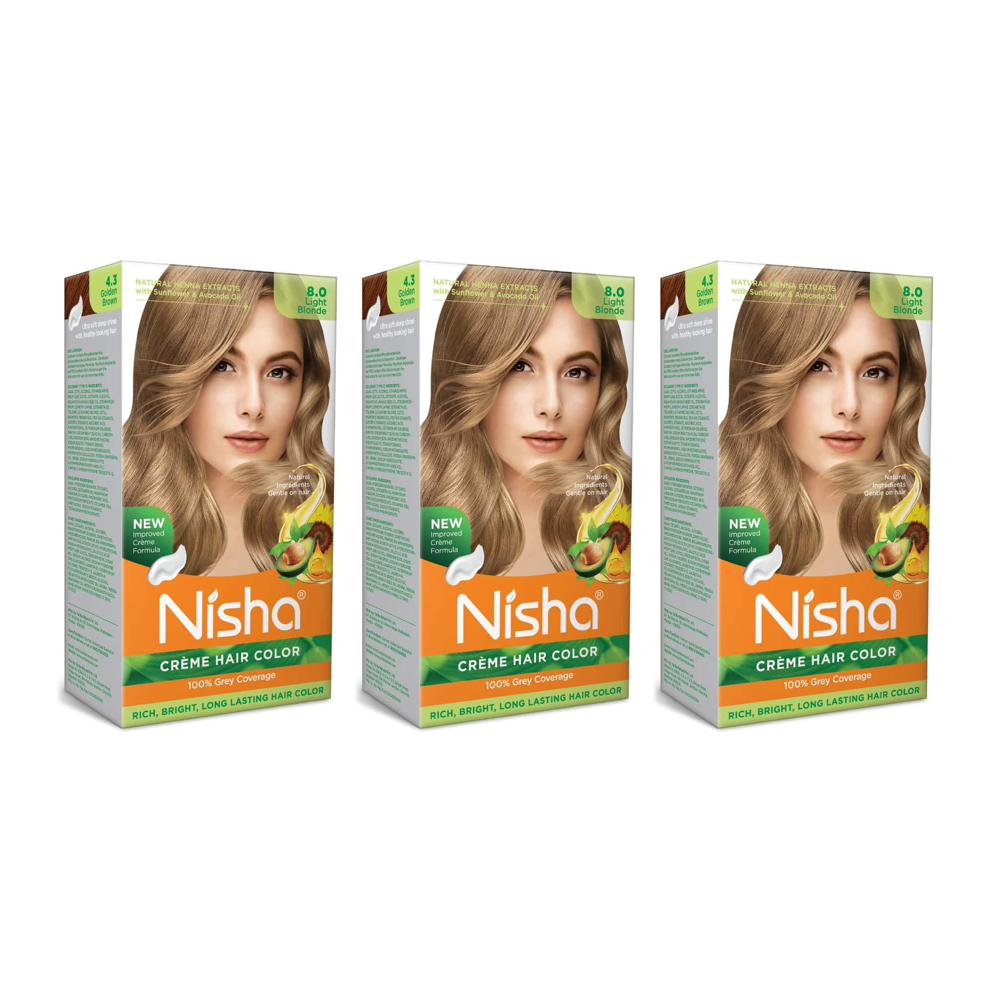 Nisha Creme Hair Color | Permanent Long Lasting Blonde Hair Dye Color ...