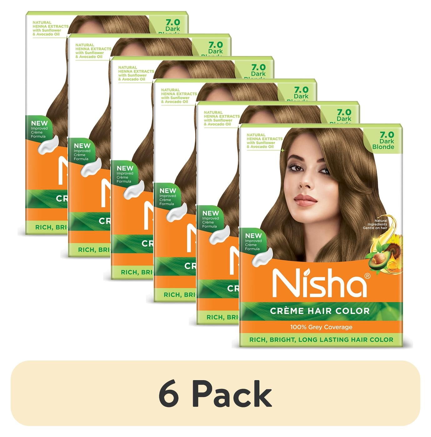 Customer reviews for (6 pack) Nisha Creme Hair Color, Permanent Blonde ...