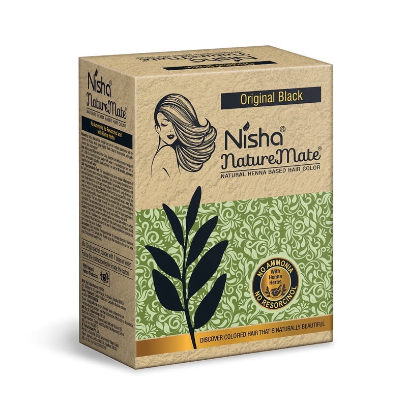 Nisha Nature Mate Organic Henna Hair Dye, Pure Powder with Hibiscus ...