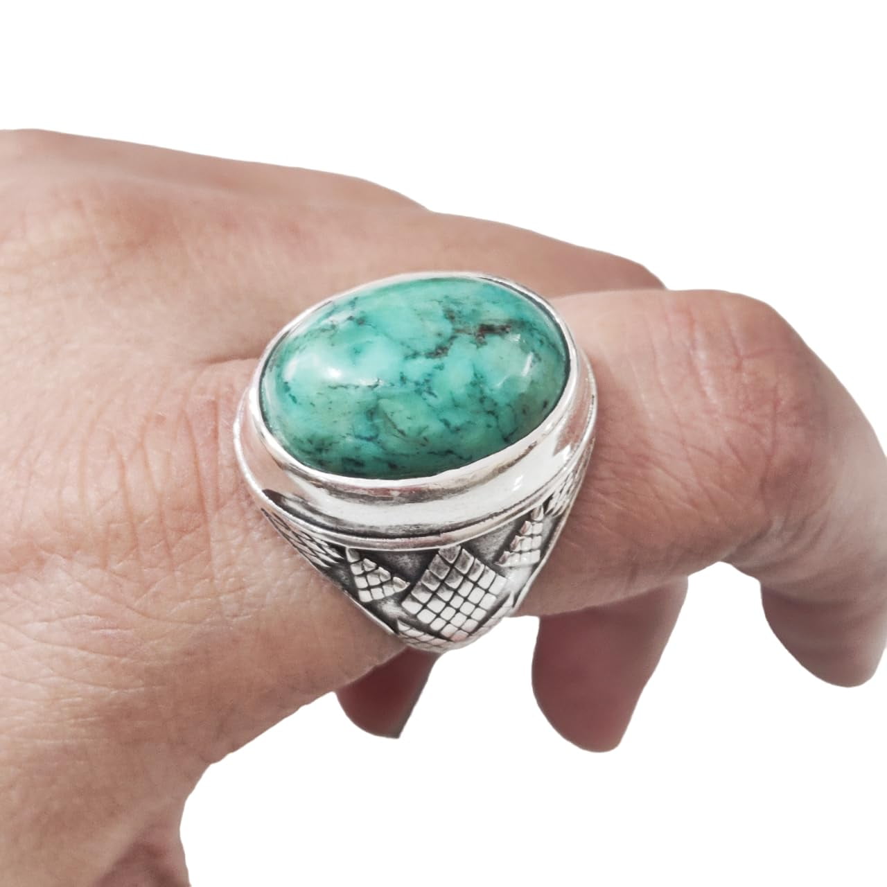Nishapur Tibetan Turquoise Ring, Silver Jewelry, 925 Silver Ring ...