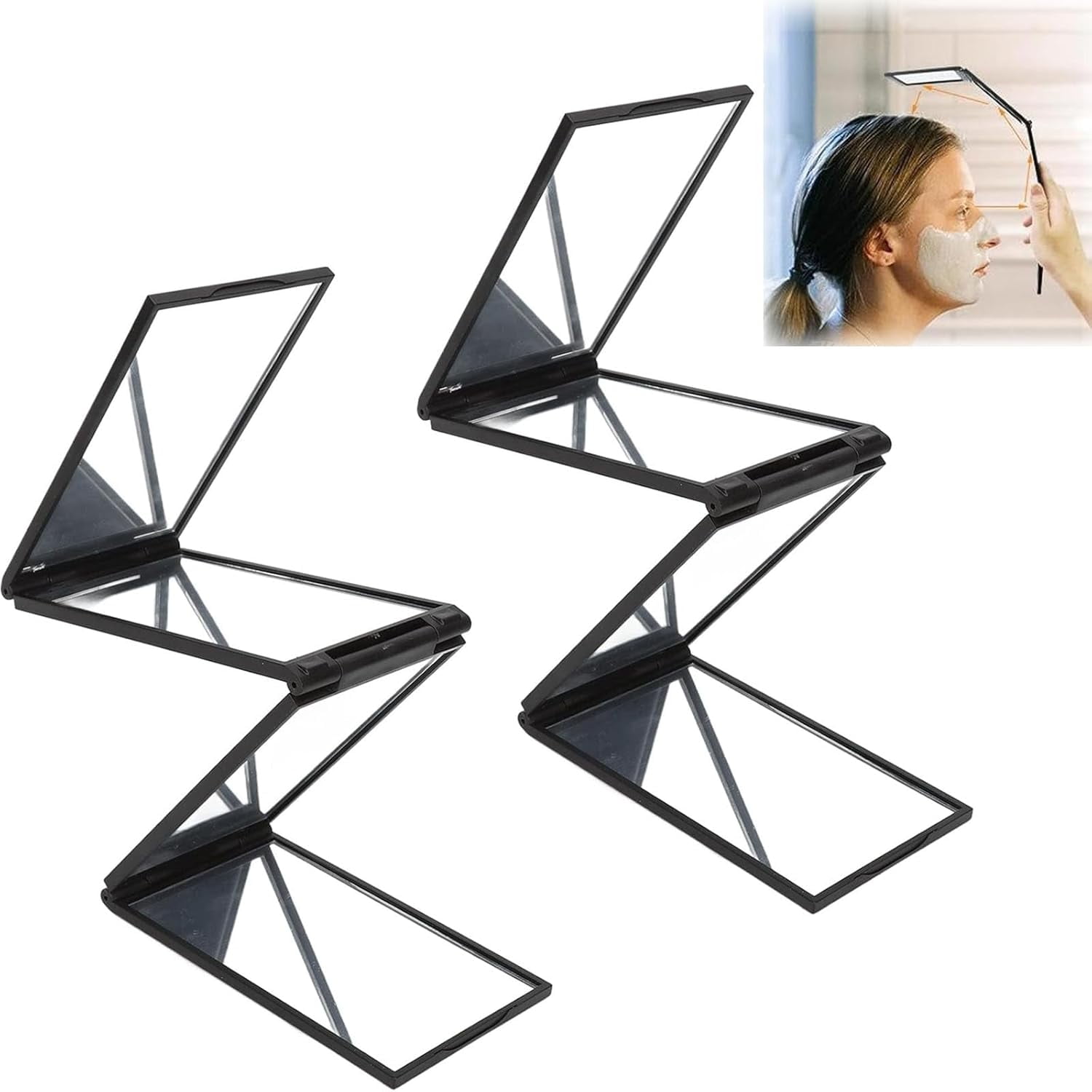Nishomee Mirror, 4 Way Mirror, Multi Angle Folding for Self Haircutting ...