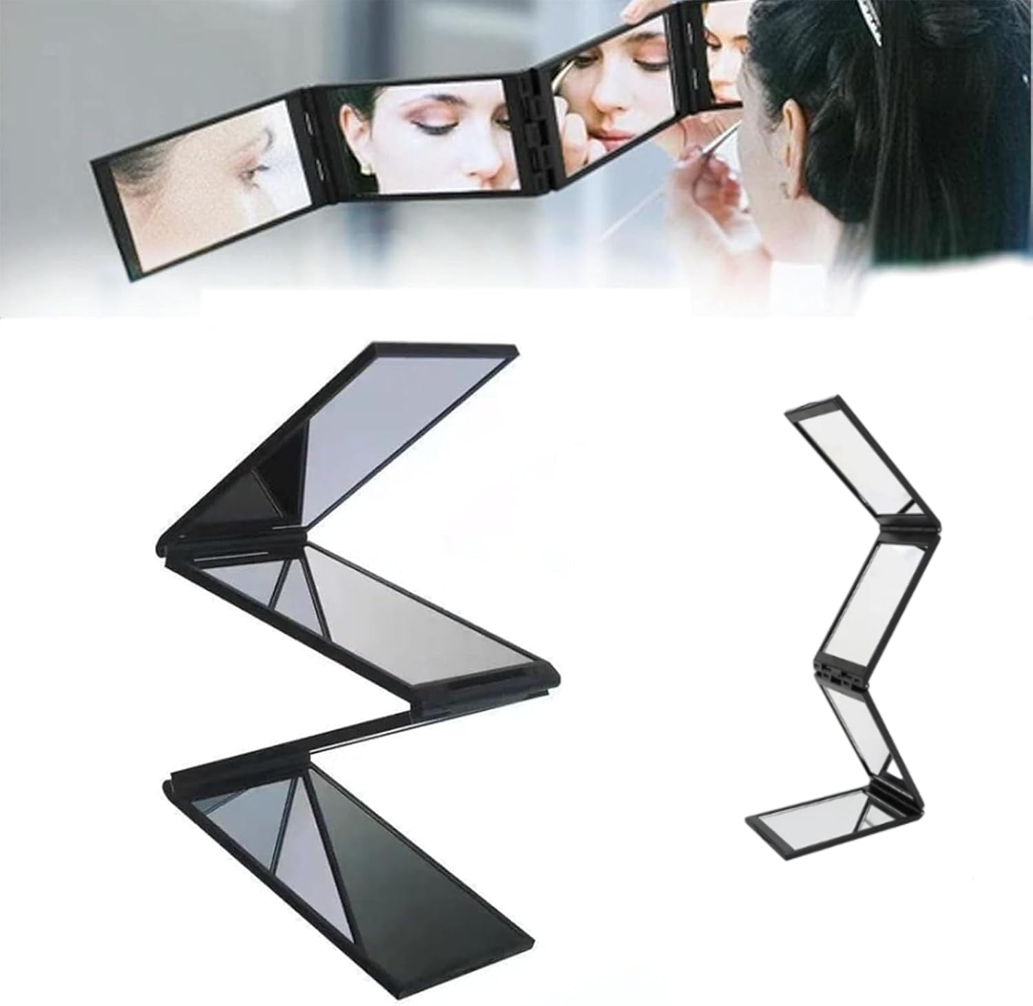 Nishomee Mirror Multi Angle Folding Mirrors 360 Portable Expandable ...