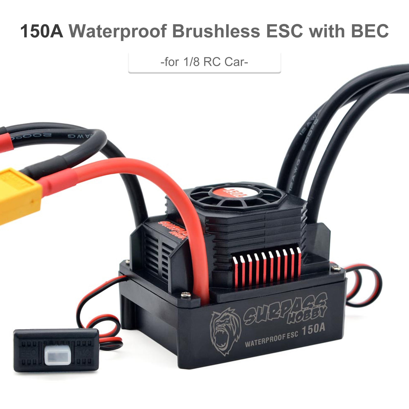 Nishore Car ESC,Bec 3-6s Waterproof Esc Bec Car With Car 1/8car Esc ...