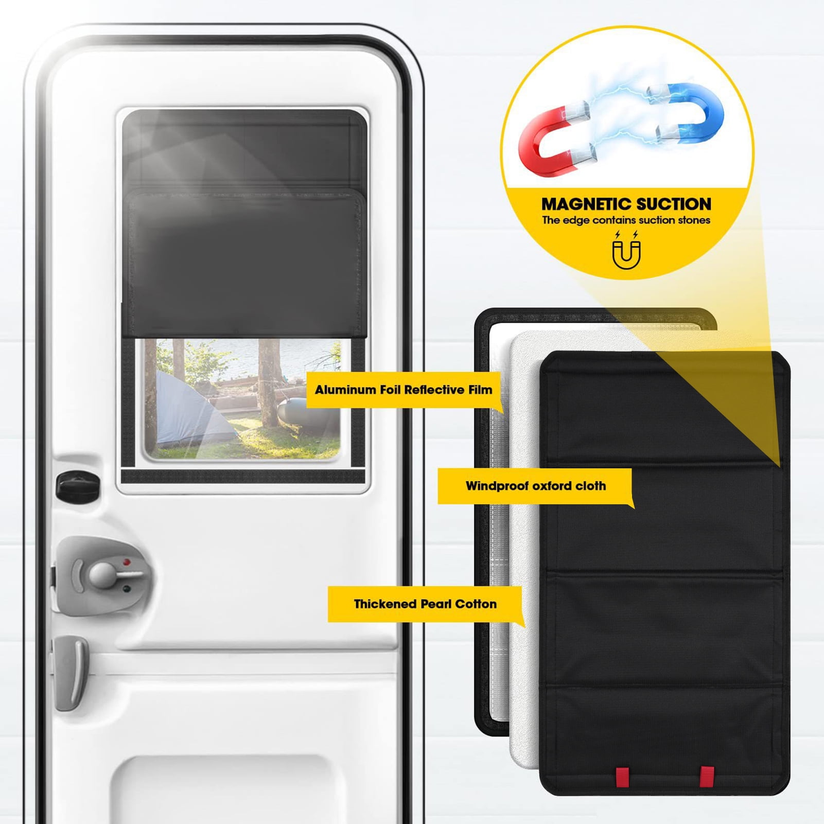 Nishore Car shade,Door Window Rv Window Cover Uv Camper Window Cover ...