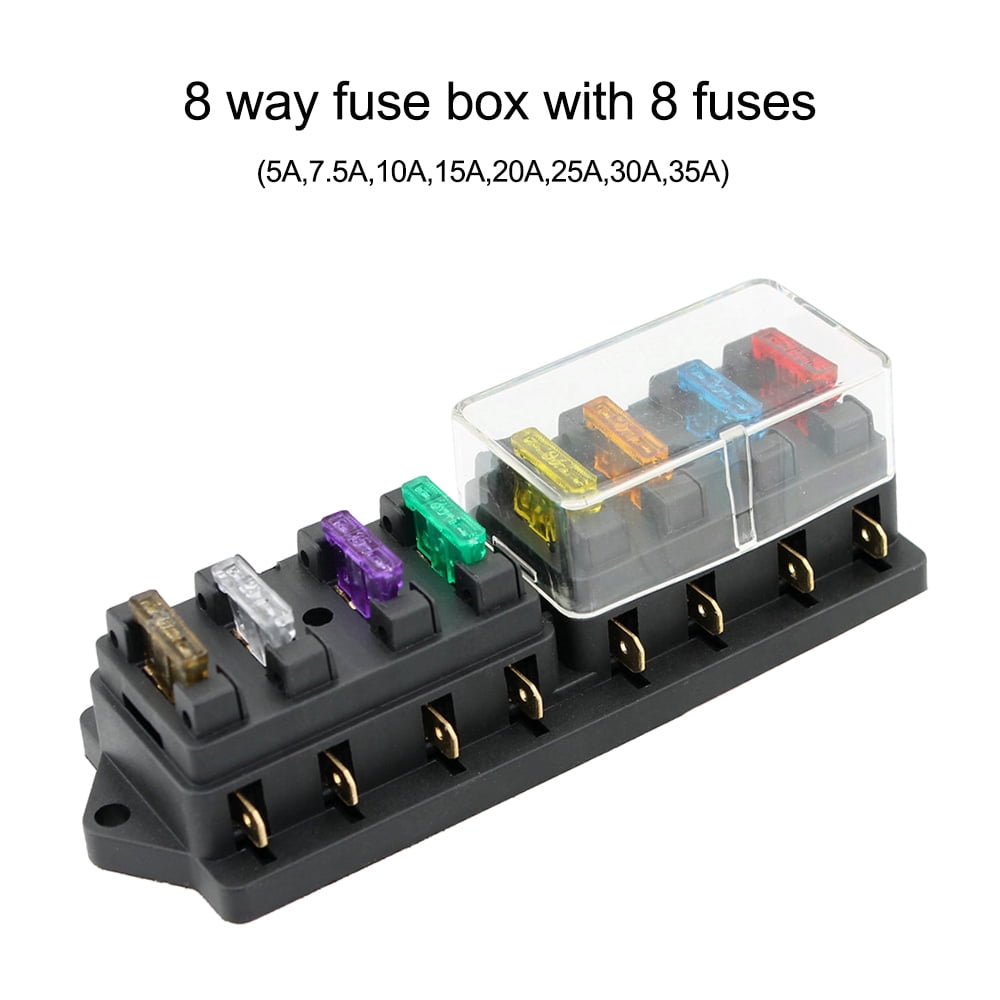 Nishore Fuse Holder,Boat Vehicle 12v/24v/32v Mewmewcat With 8 Fuses 8 ...