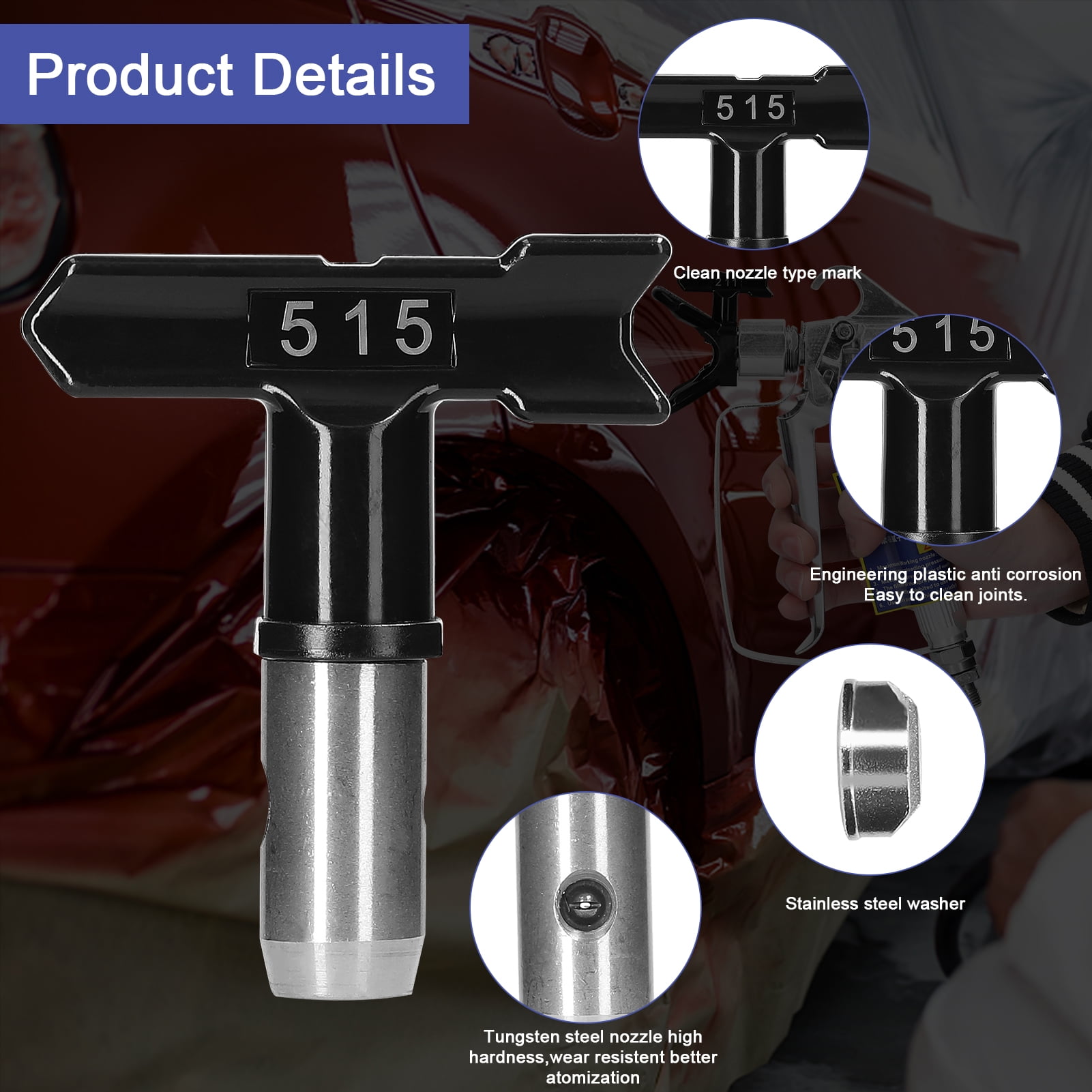 Nishore Nozzle,Set S Airless Nozzles And Filters Paint Sprayer Nozzle ...