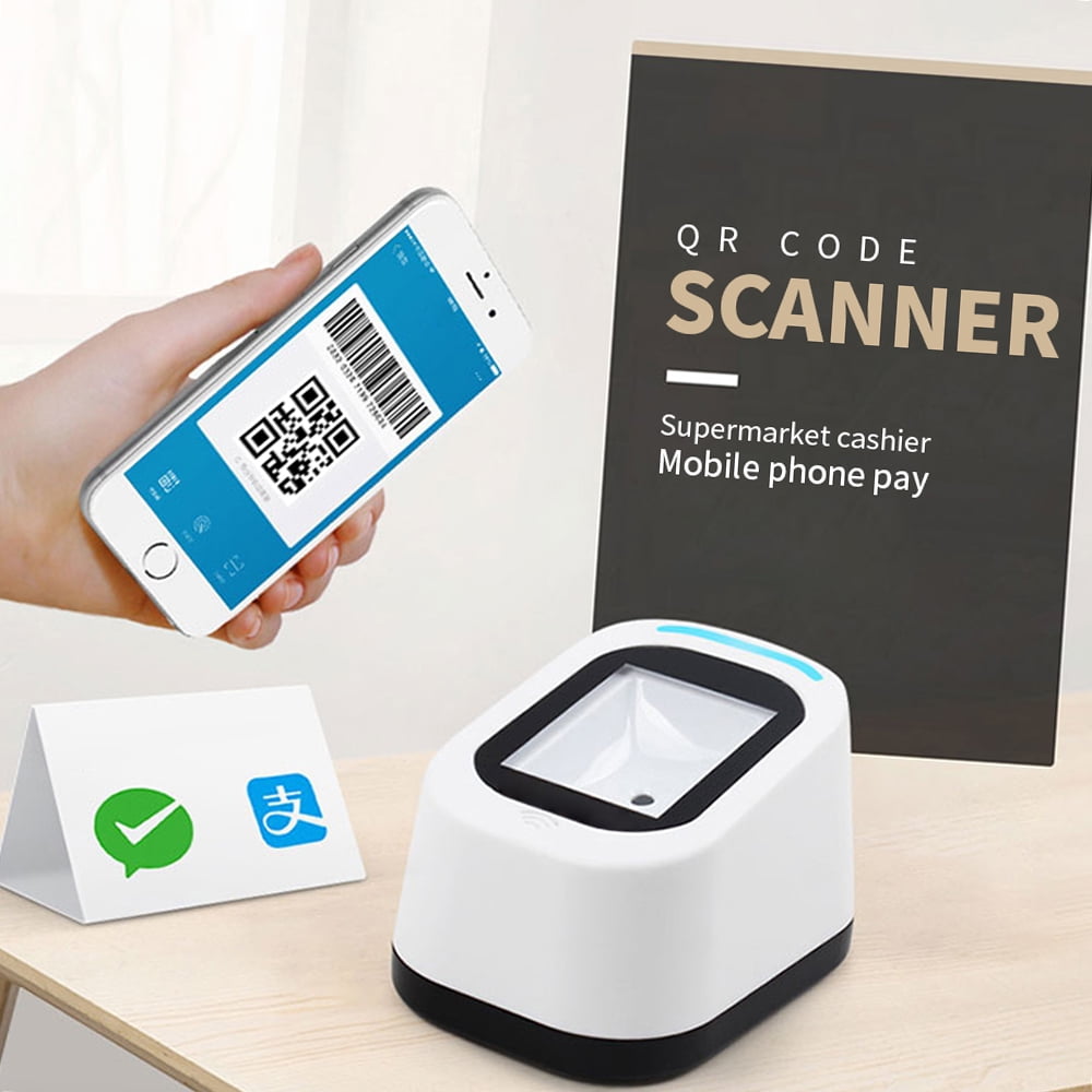 Nishore Scanner,Scan Qr Code Hands-free Scan Qr 1d 2d Code (white) Versatile Hands-free Scan Usb ...