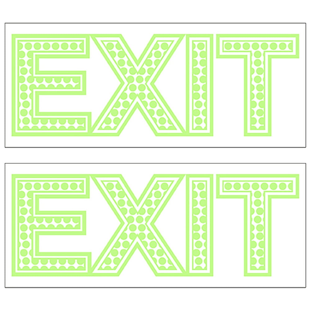 Nishuna 2 Sheets EXIT Signs Adhesive EXIT Sticker Glow In The Dark EXIT ...