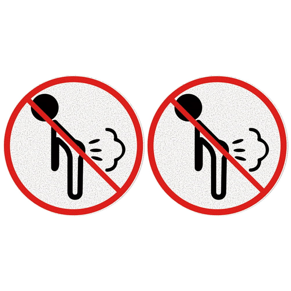 Nishuna 2 Sheets of Car Stickers Vehicle NO Farting Decals Reflective ...