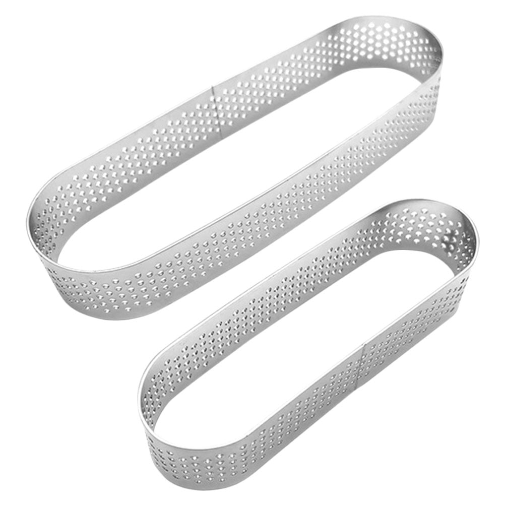Nishuna 2Pcs Oval Tart Rings Perforated Cake Mousse Non Stick Bakeware ...