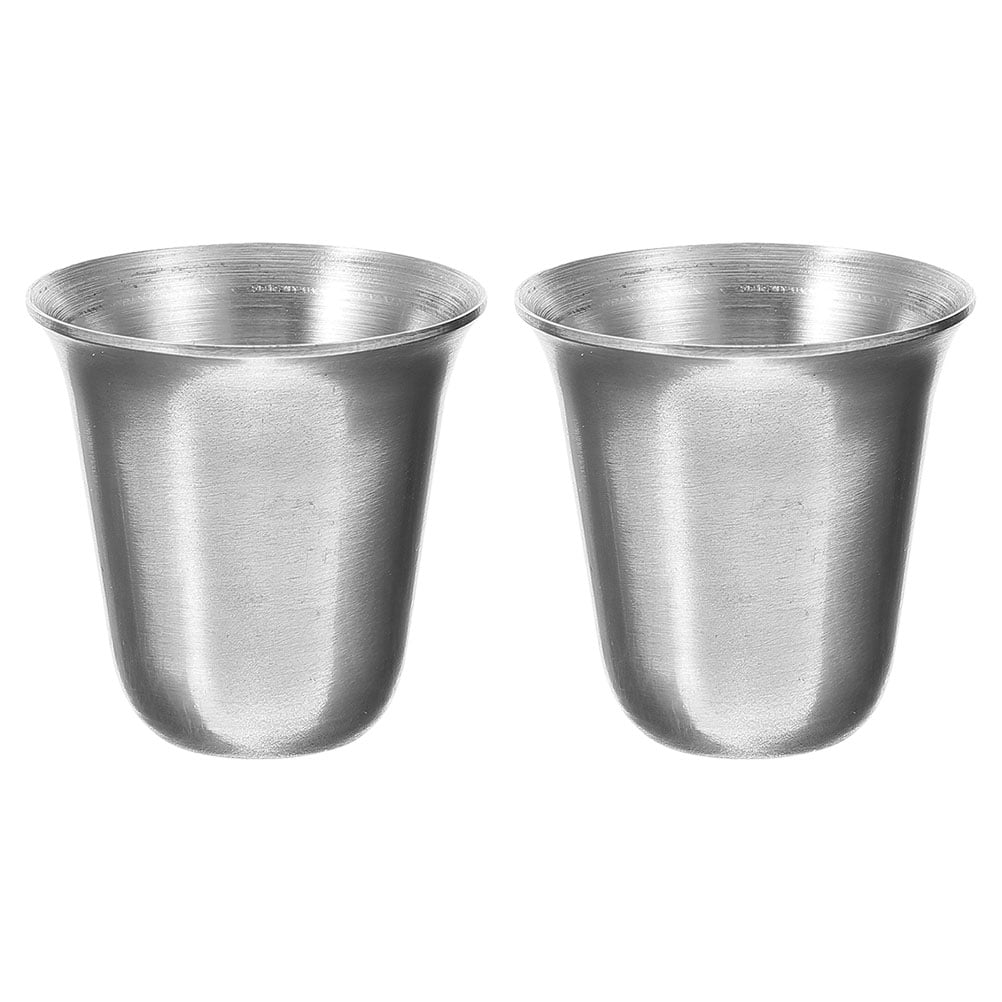 Nishuna 2pcs Stainless Steel Communions Cup Portable Religious Cup ...