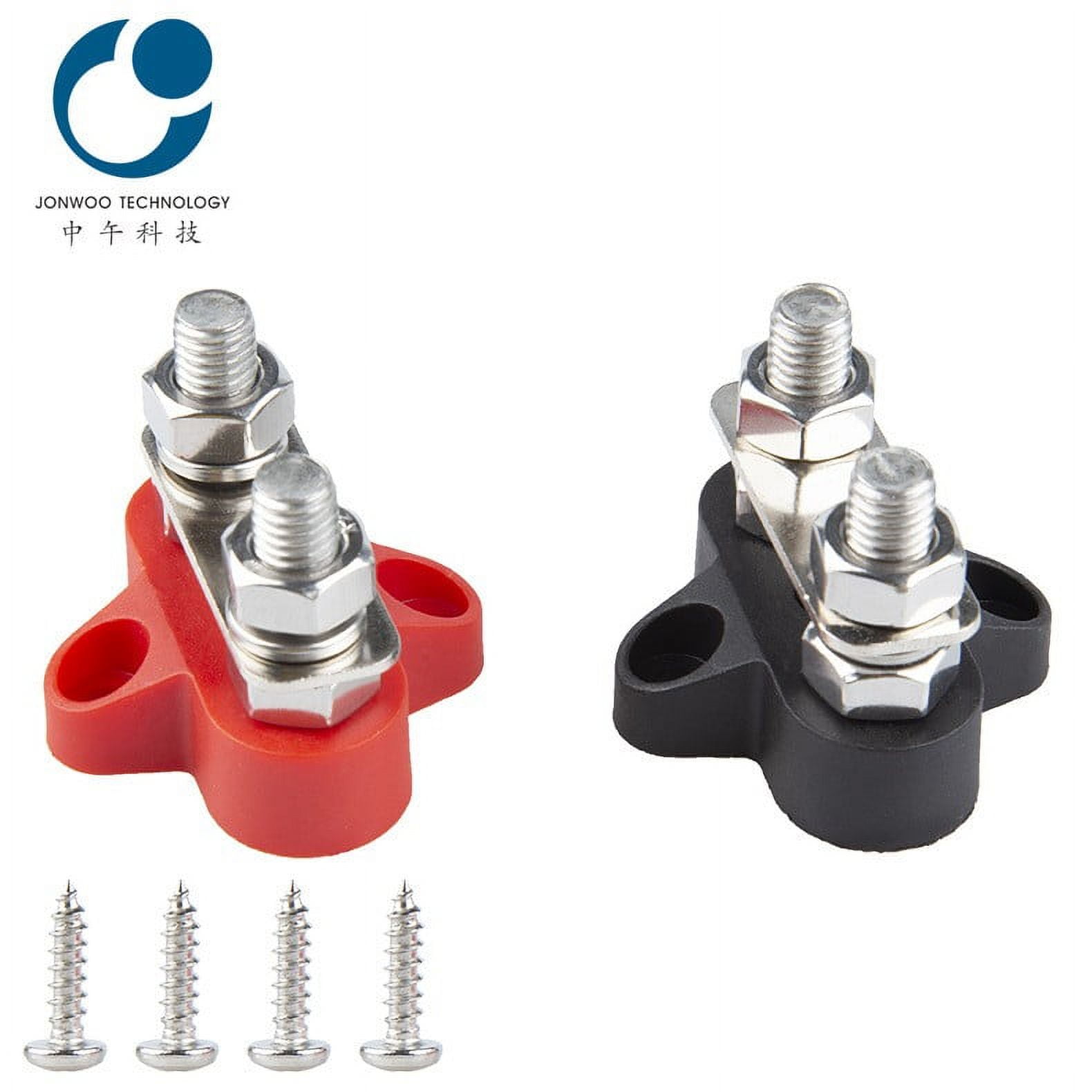 Nishuna 2pcs Terminal Block Battery Power Terminal Blocks Stainless ...