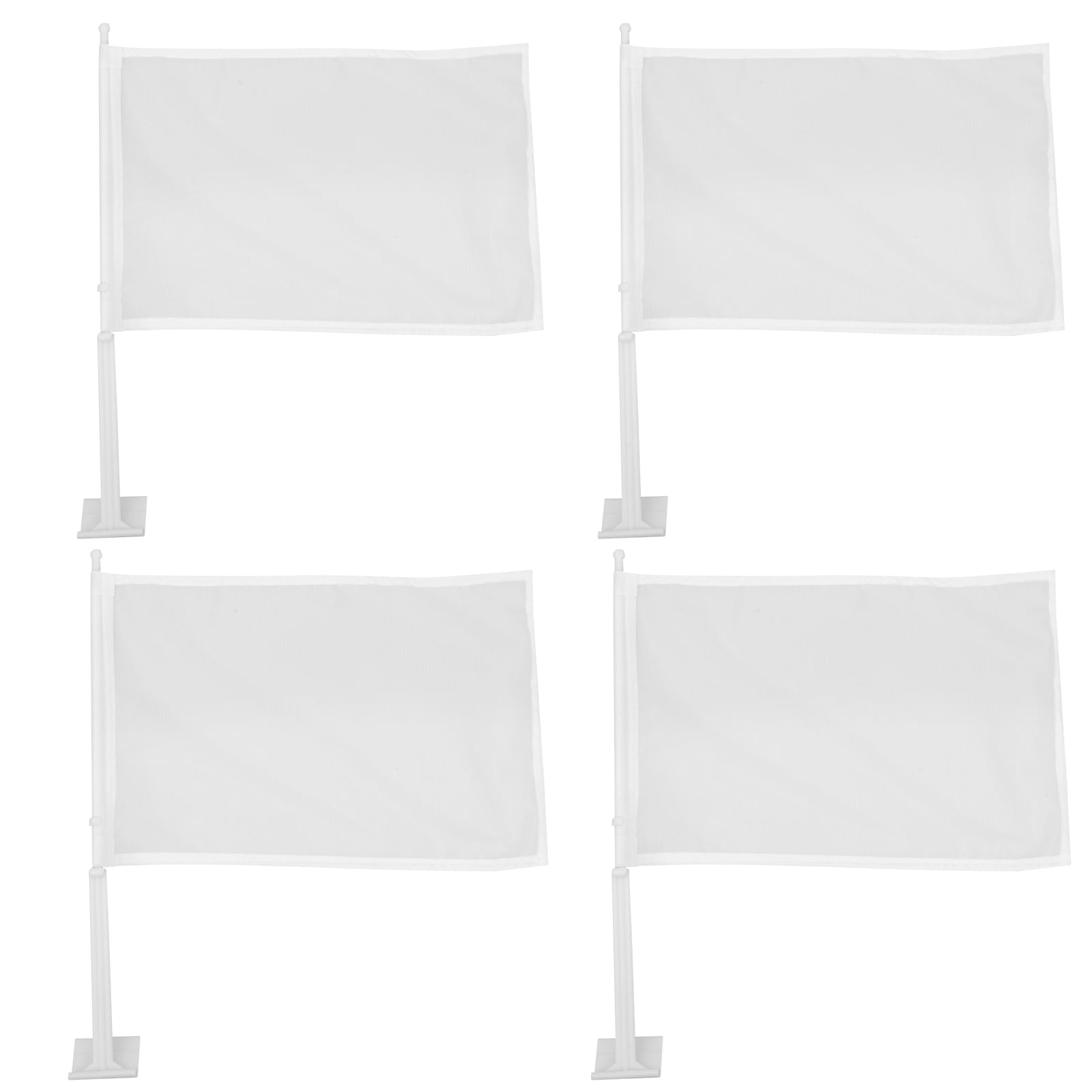 Nishuna 4pcs Blank Flag Referee Flag Signal Flag Fan Cheering Flag ...