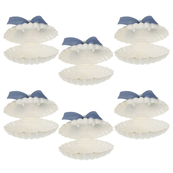 Nishuna 6PCS Seashell Candy Boxes Plastic Wedding Mini Sea Shells ...